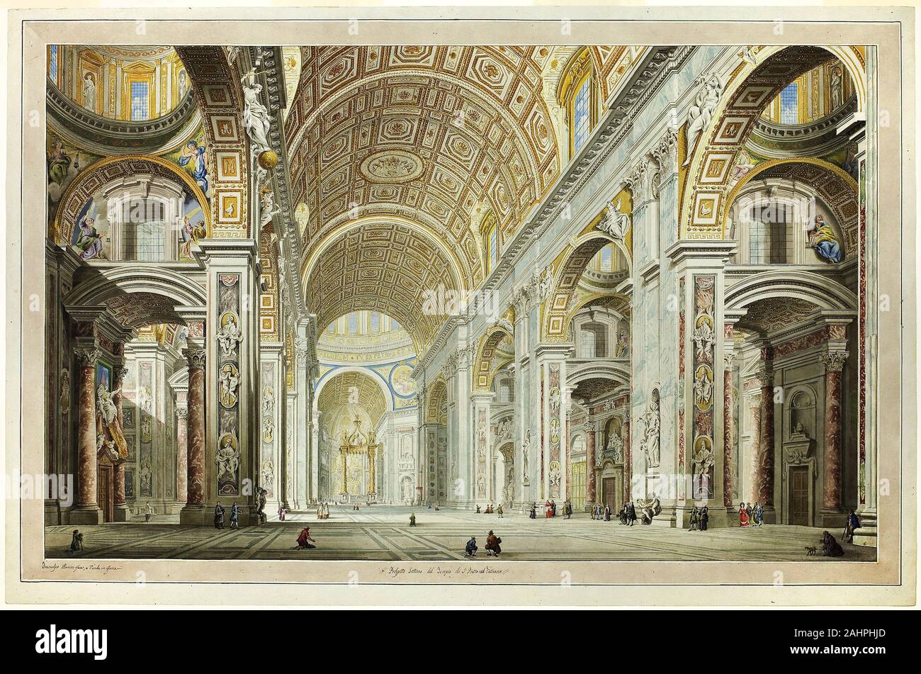 Francesco Panini. Interior View of the Church of St. Peter's in the ...