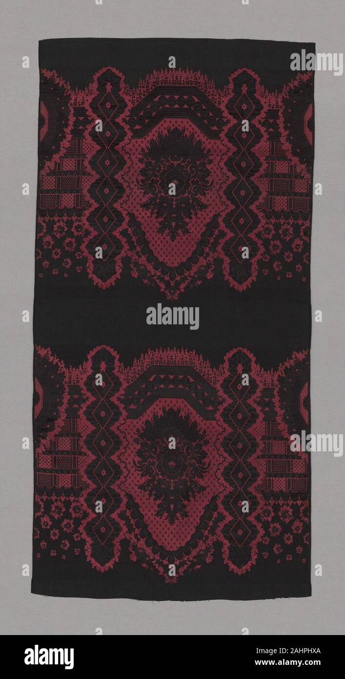 Silk plain weave self patterned by complementary ground weft floats hi ...