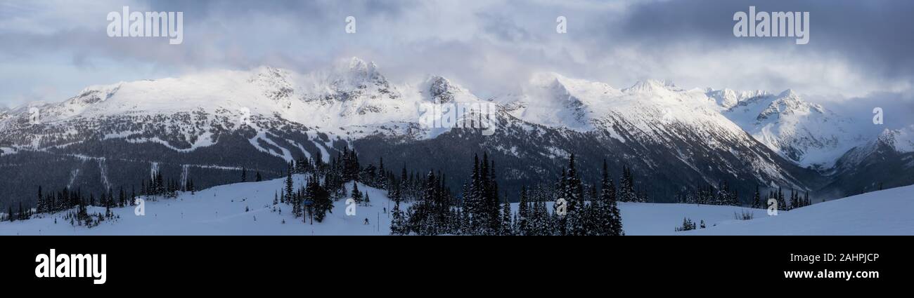Beautiful View of the Canadian Snow Covered Landscape in Whistler Stock ...