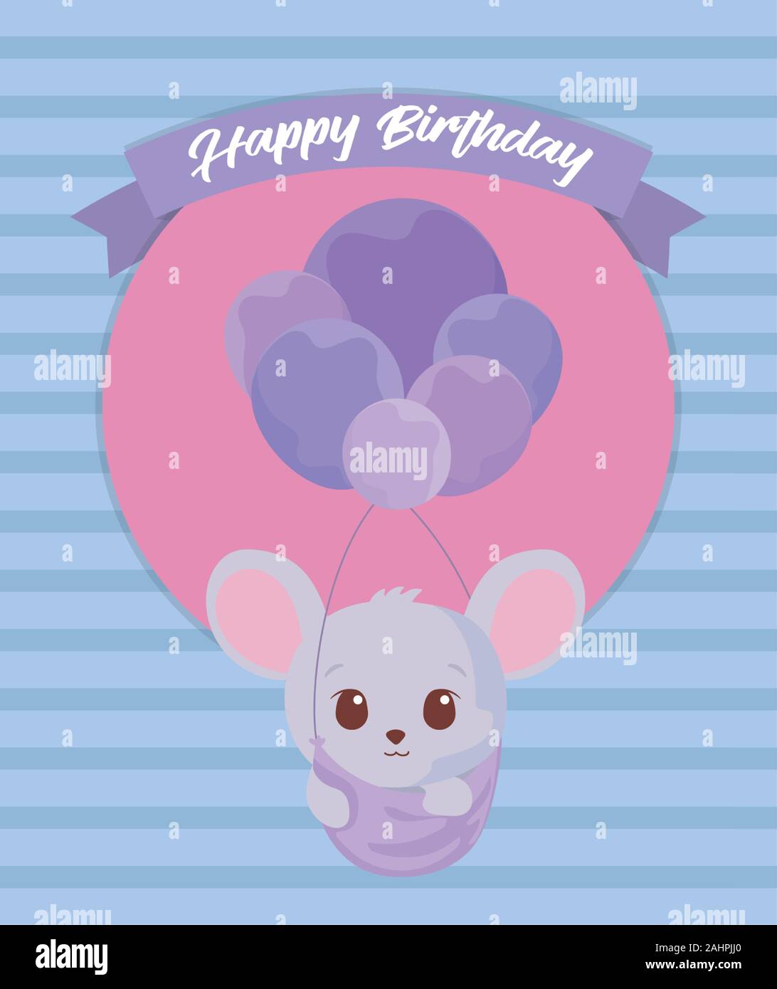 mouse cartoon design, Happy birthday card celebration decoration ...