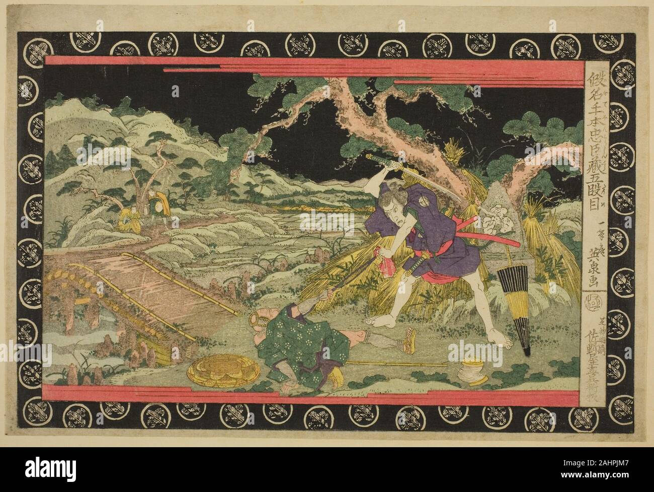 Keisai Eisen. Act Five (Godanme), from the series The Treasury of Loyal ...