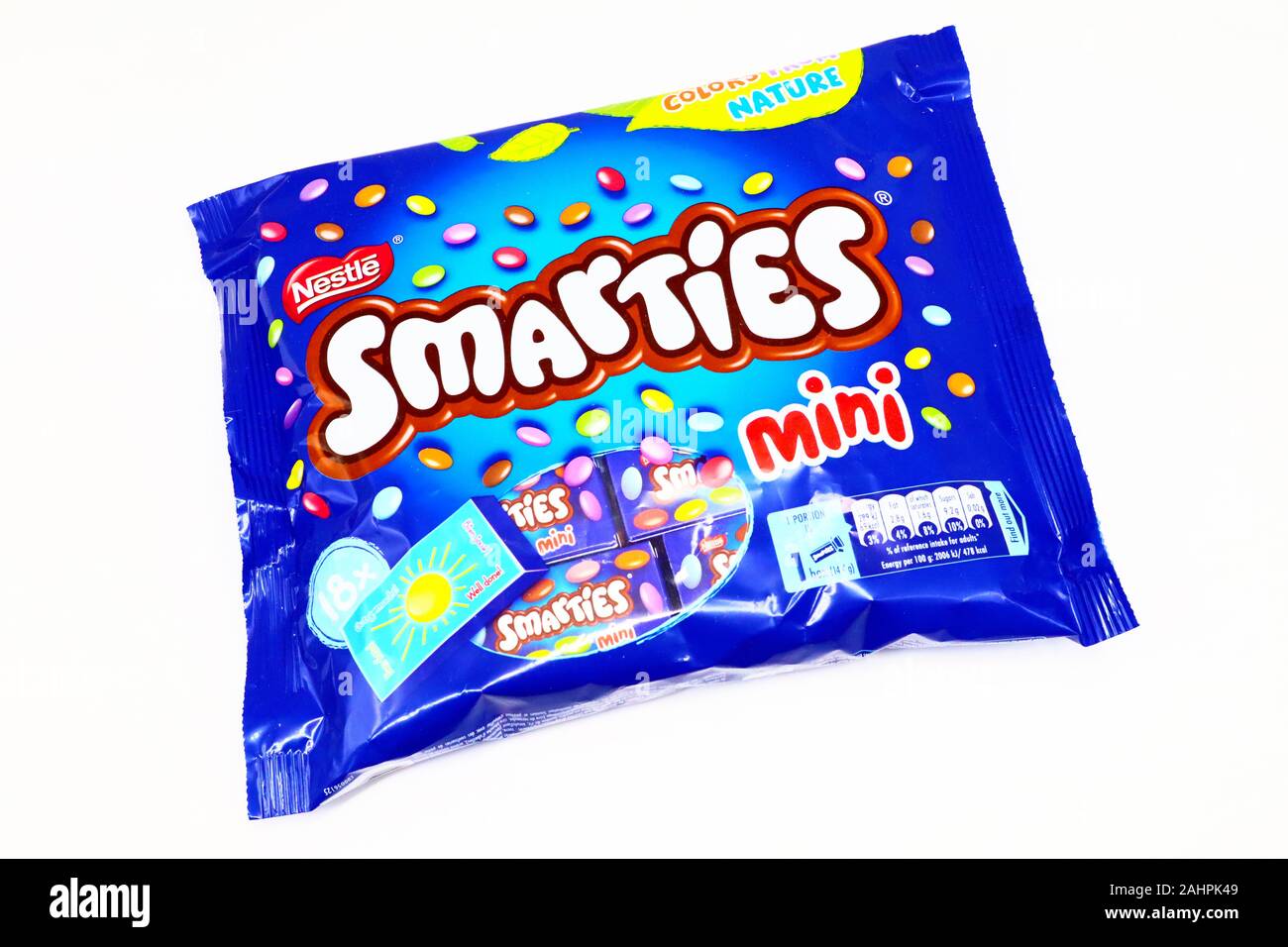 SMARTIES, Coloured Chocolate Confectionery produced by Nestlé Stock ...