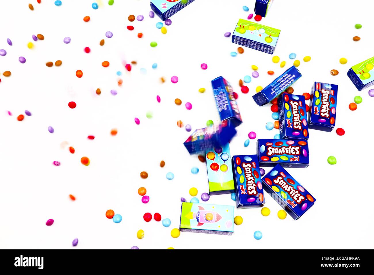 SMARTIES, Coloured Chocolate Confectionery produced by Nestlé Stock ...