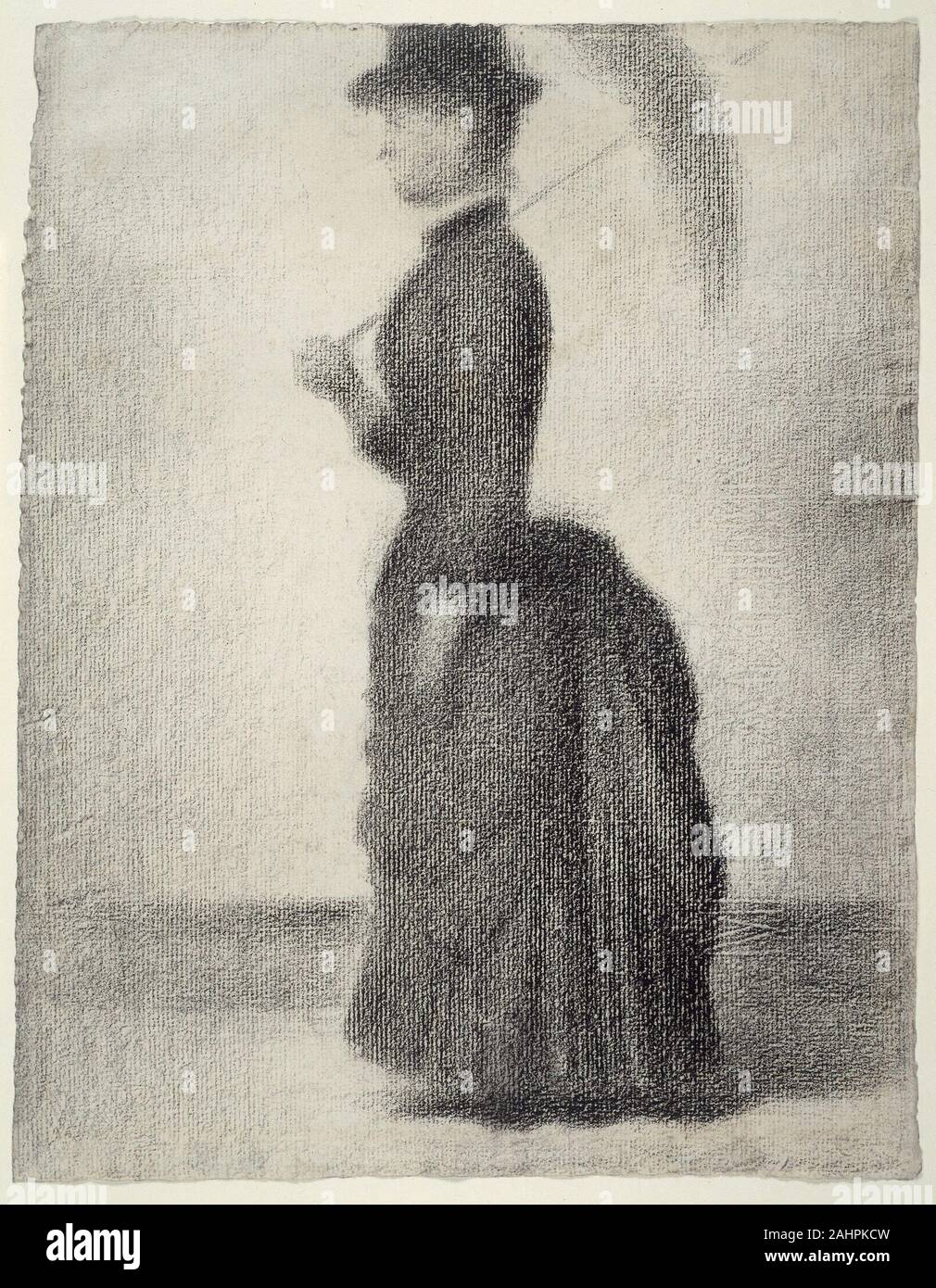 Georges Seurat. Woman Walking with a Parasol (study for La Grande Jatte ...