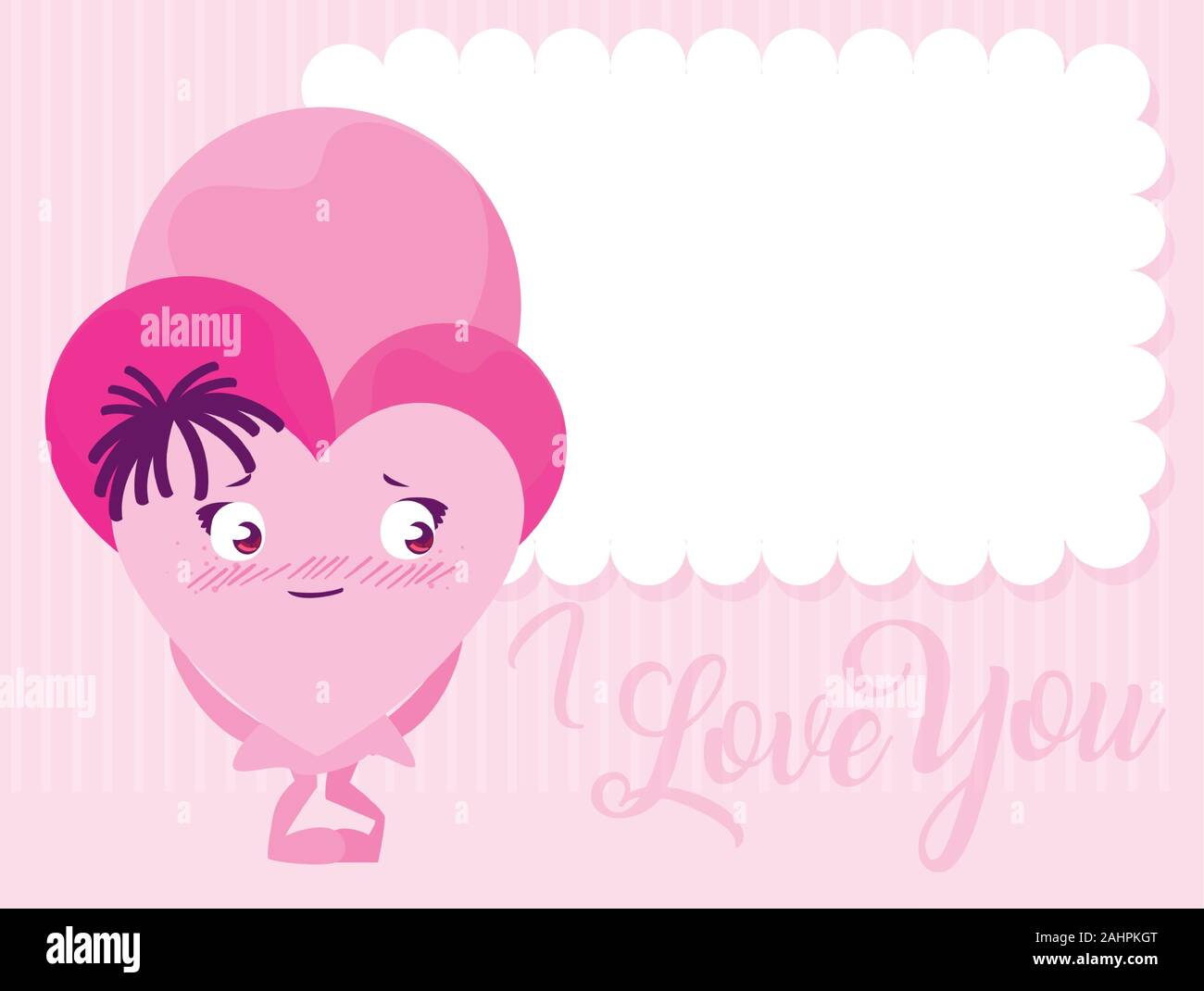 Female heart cartoon design of happy valentines day love passion ...