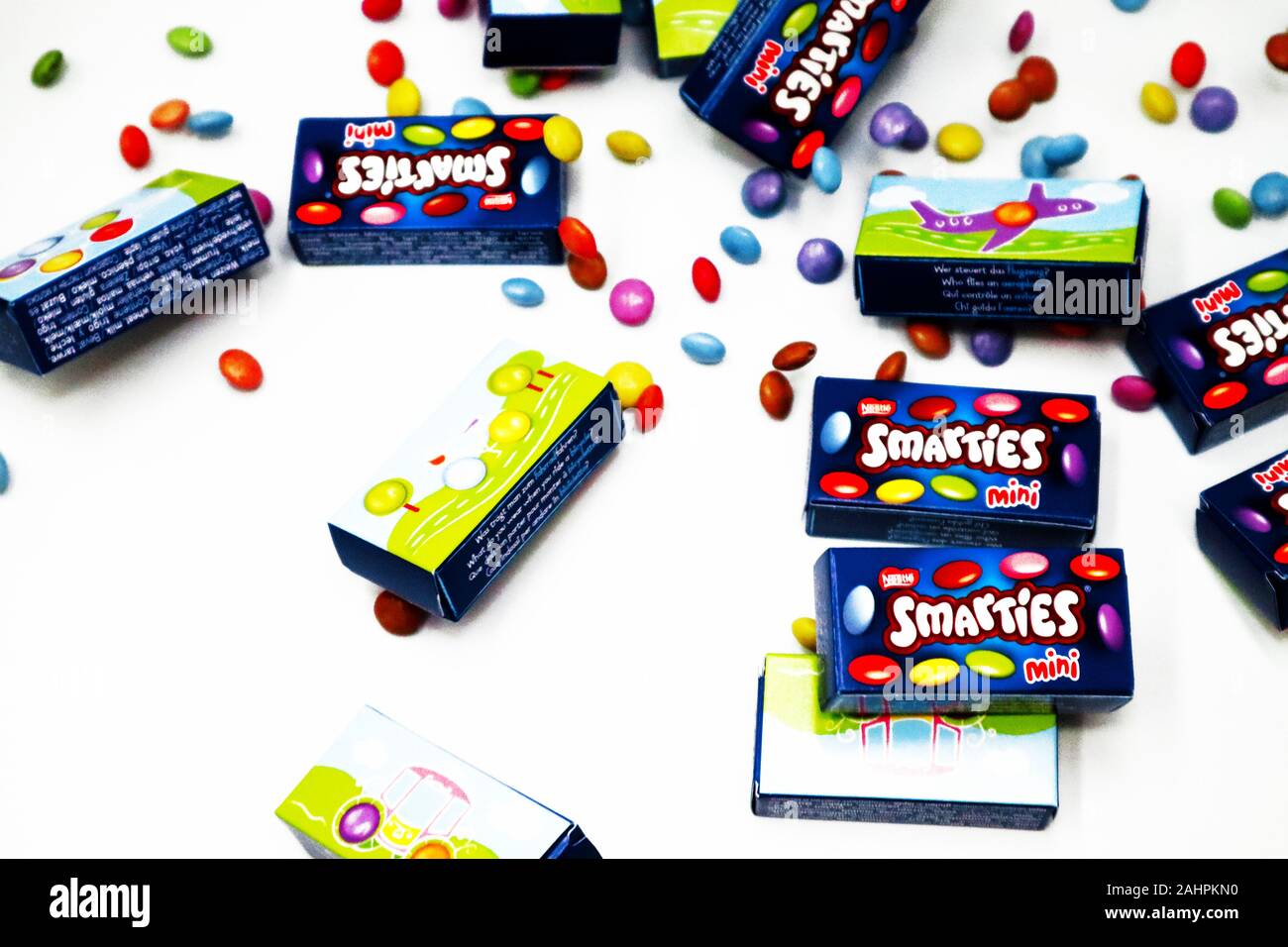SMARTIES, Coloured Chocolate Confectionery produced by Nestlé Stock ...