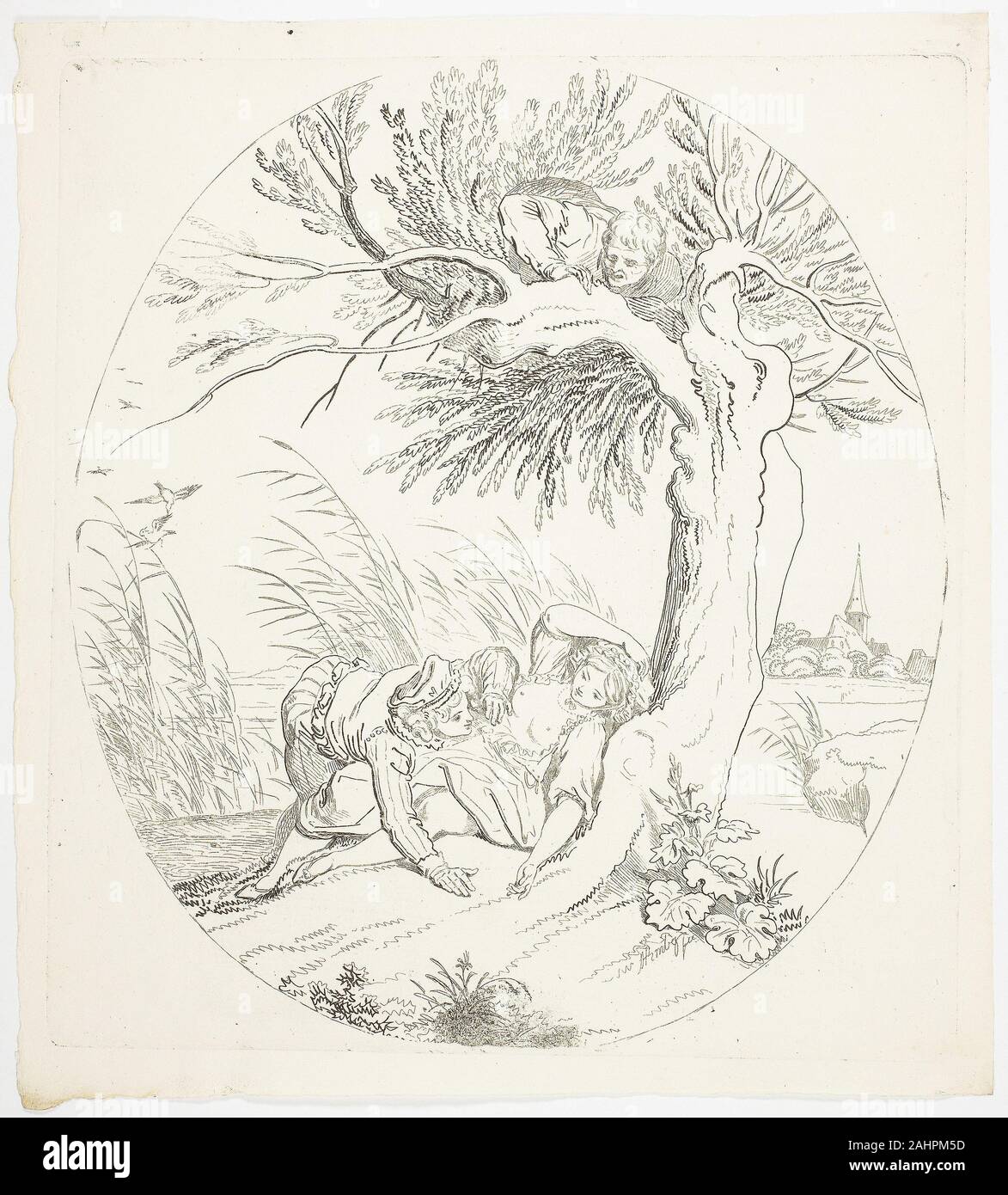 Johann Heinrich Ramberg. Unobserved Man Spying on Reclining Lovers ...