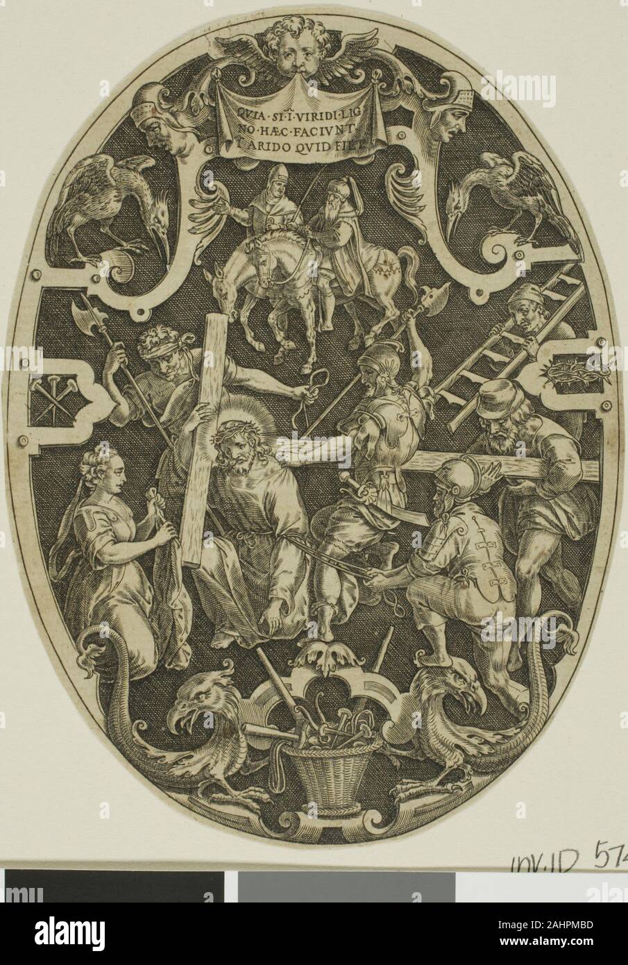 Jan Sadeler, the Elder. Carrying of the Cross, from Passion of Christ ...