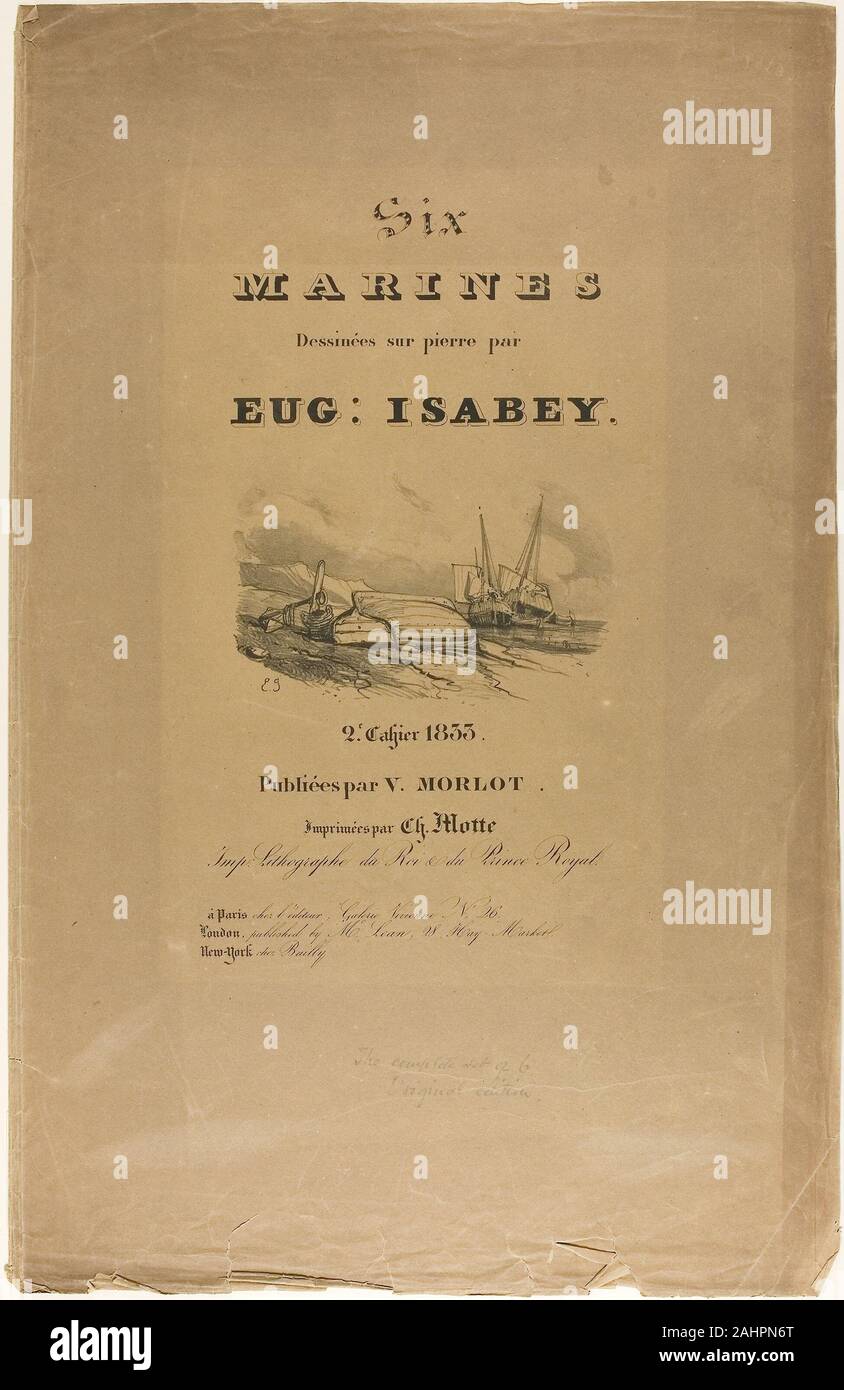 Eugène Isabey. Portfolio Cover, for Six Marines. 1833. France. Bi-fold ...