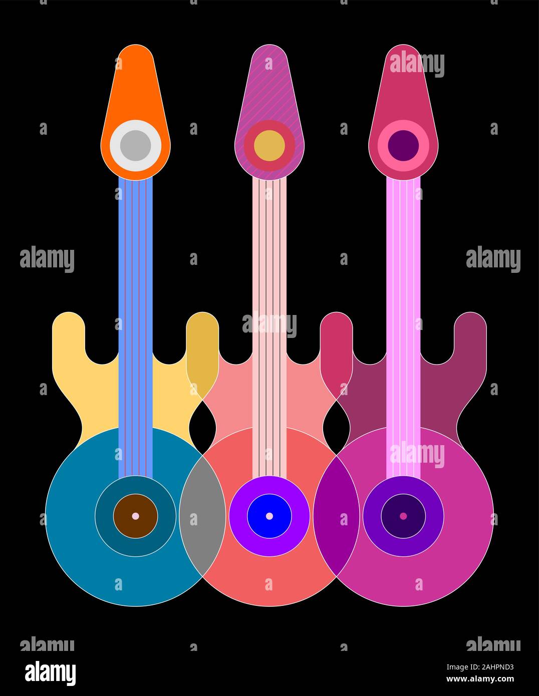 Colorful overlay design isolated on a black background Three Electric ...