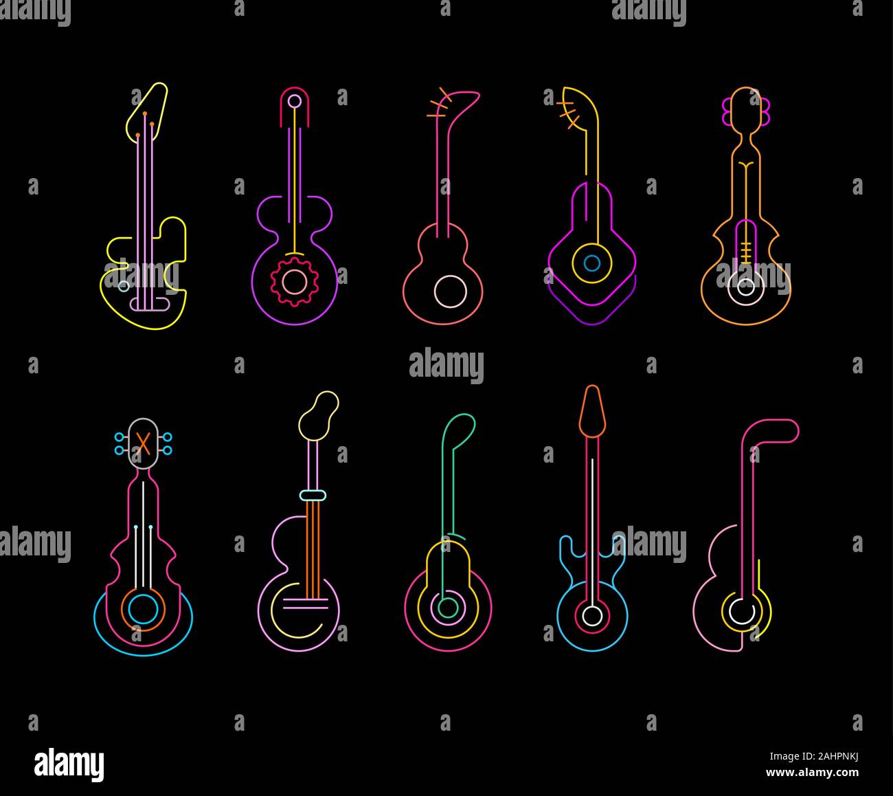 Ukulele vector vectors hi-res stock photography and images - Alamy