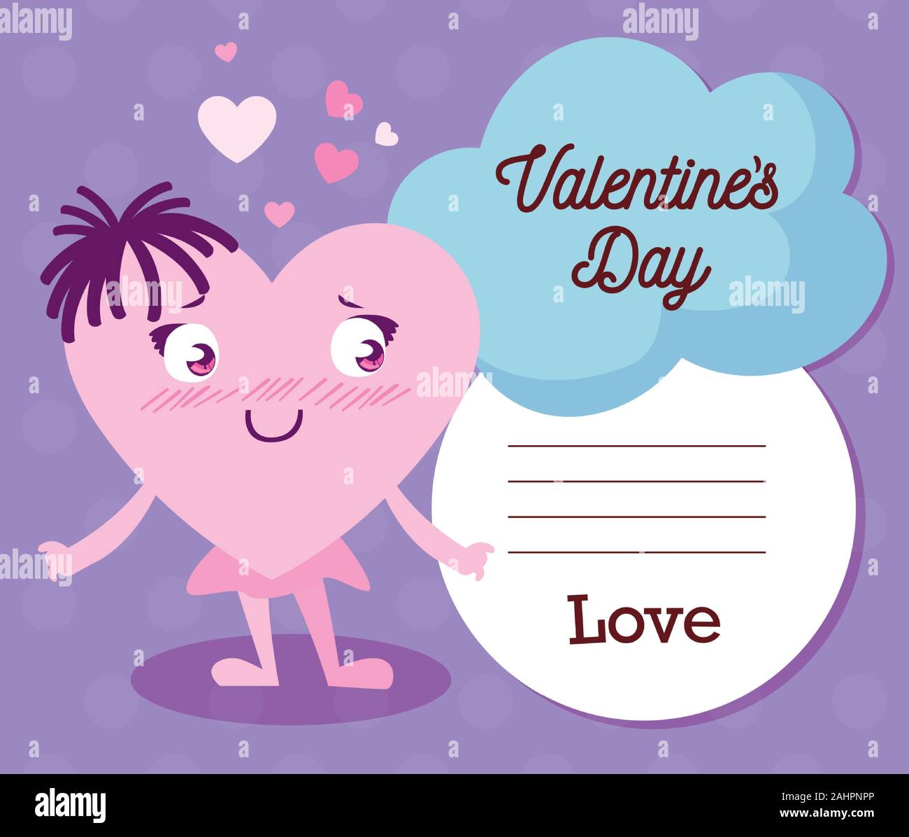 Female heart cartoon design of happy valentines day love passion ...