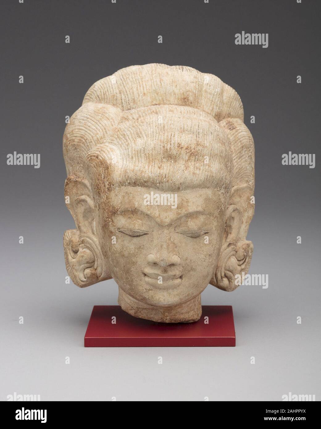 Female Head. 1201–1500. Eastern Java. Andesite Stock Photo - Alamy