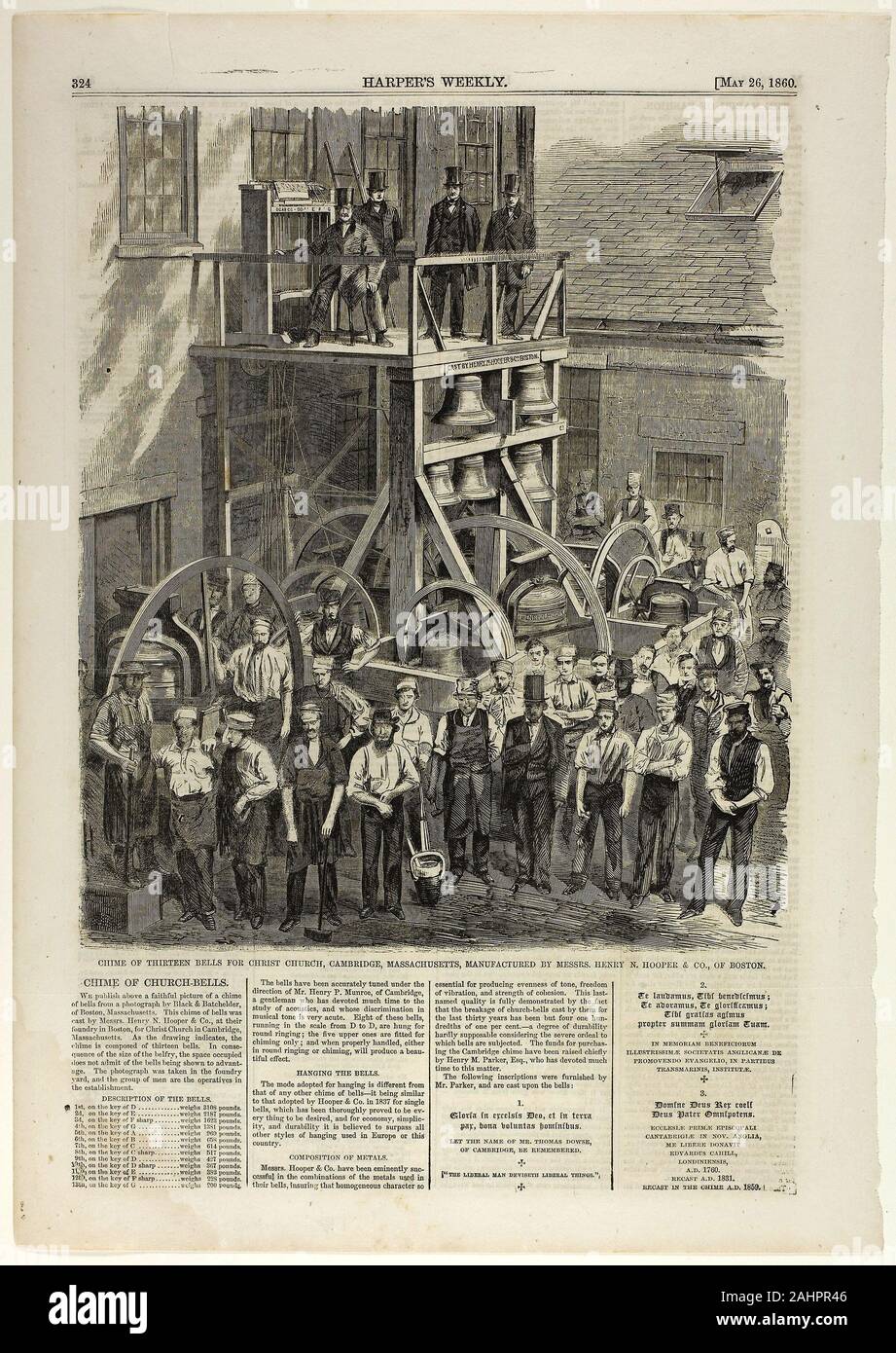 Winslow Homer. Chime of Thirteen Bells for Christ Church, Cambridge ...