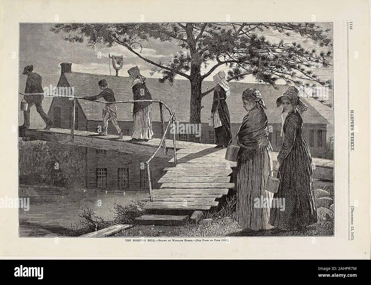 Winslow Homer. The Morning Bell. 1873. United States. Wood engraving on ...