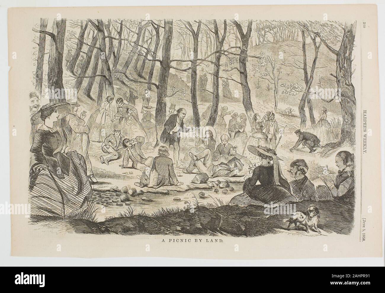 Winslow Homer. A Picnic By Land. 1858. United States. Wood engraving on ...
