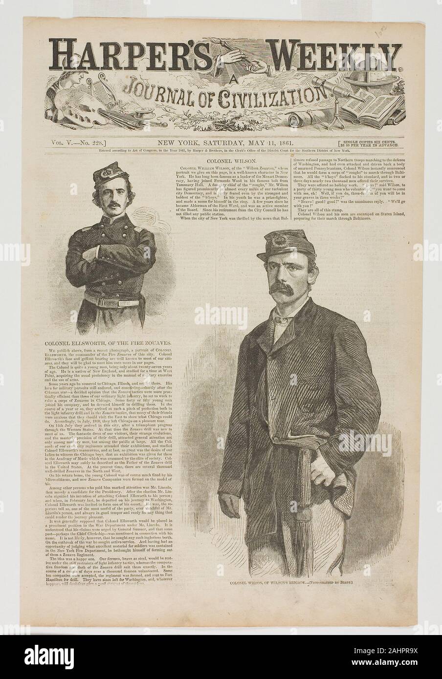 Winslow Homer. Colonel Wilson, of Wilson's Brigade, and Colonel ...