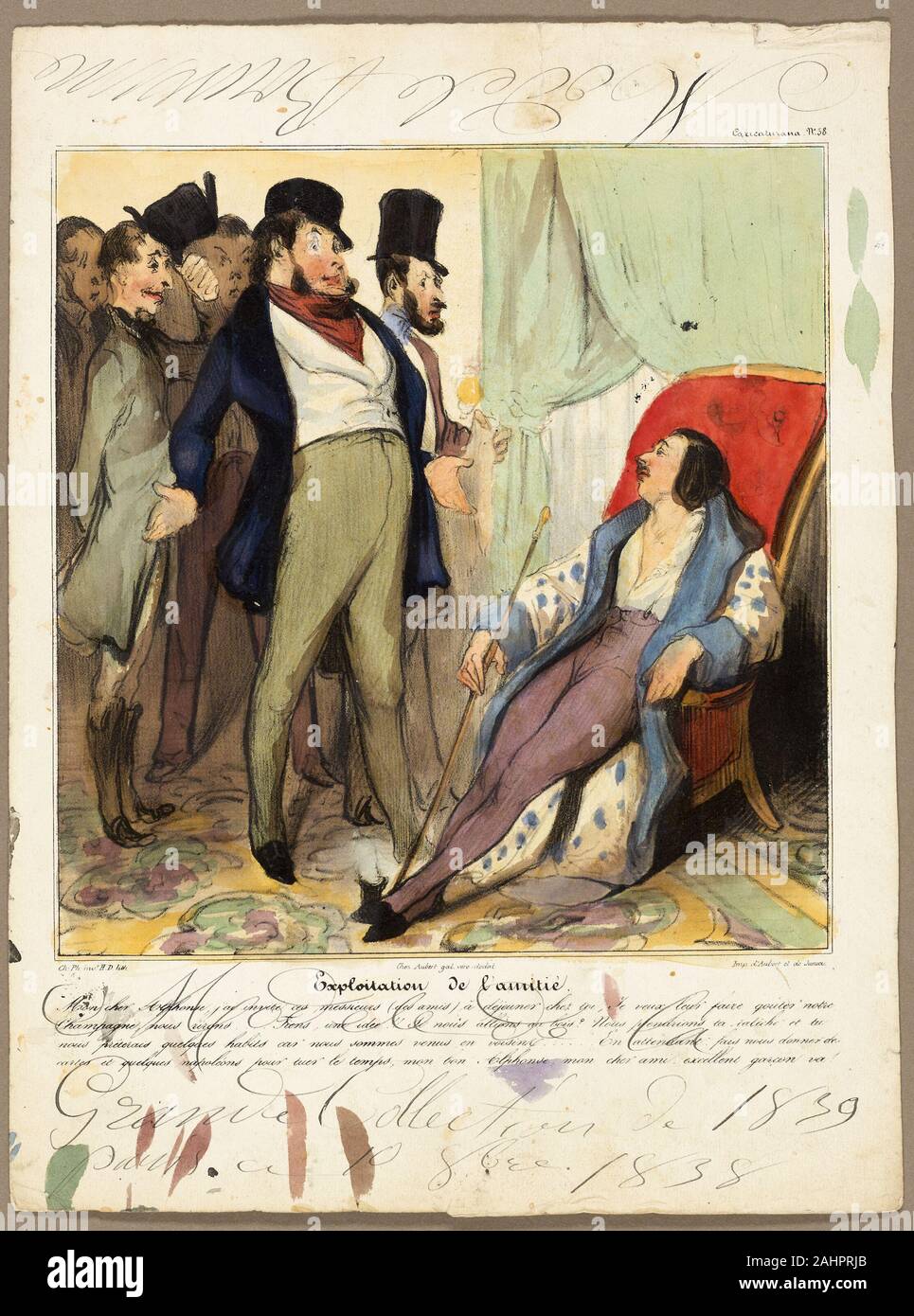 Honoré-Victorin Daumier. Exploiting friendship. “My dear Alphonse, I've ...
