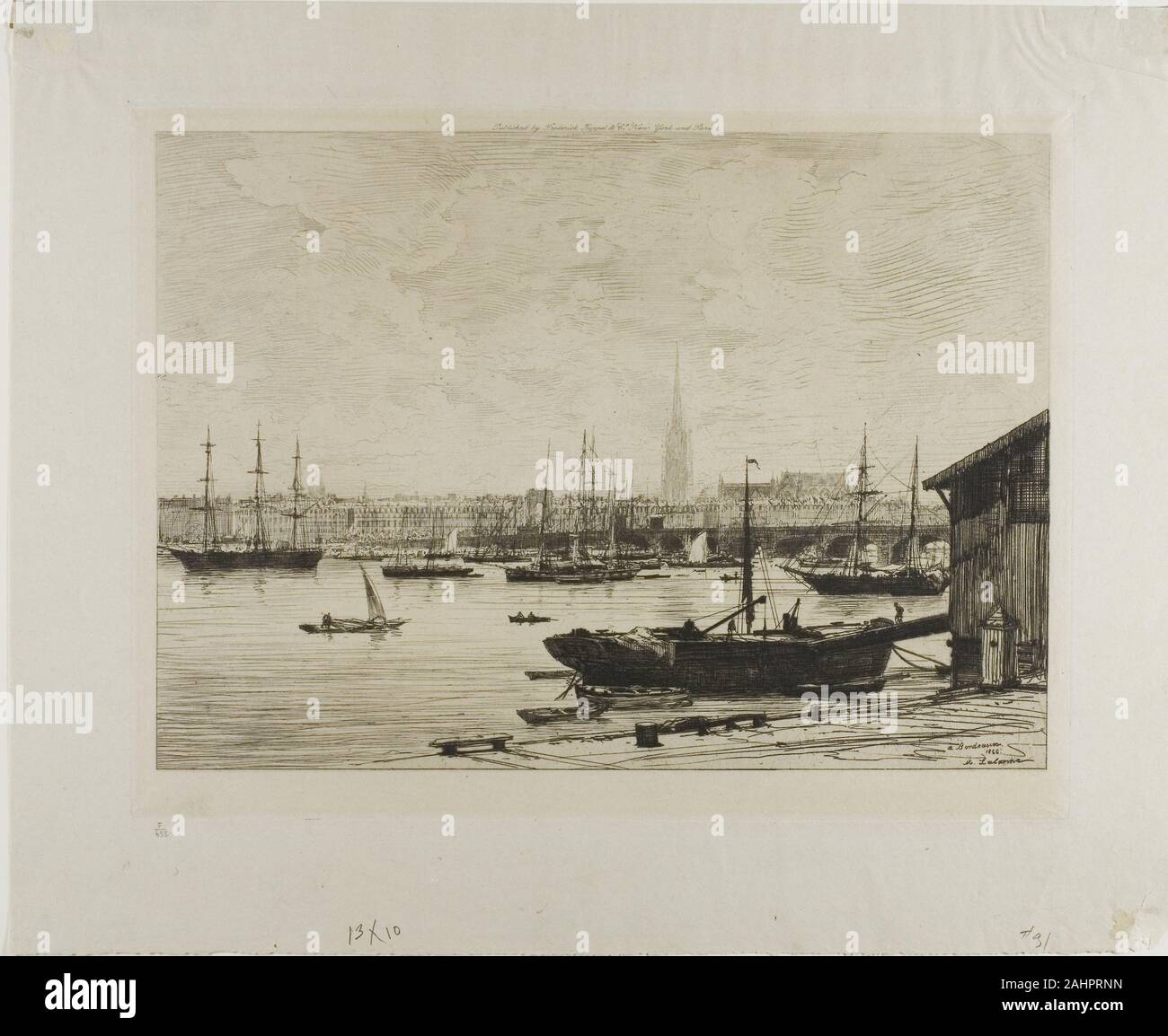 Maxime Lalanne. At Bordeaux. 1847–1886. France. Etching on Japanese ...