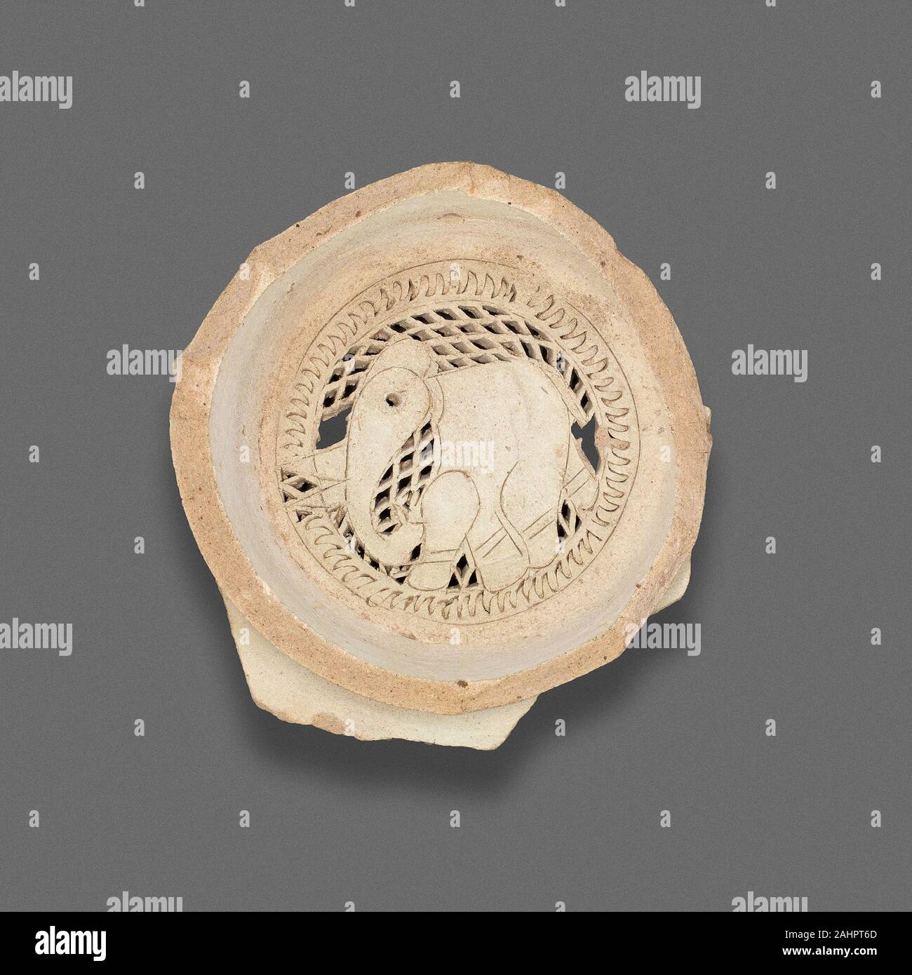 Islamic. Clay filter with design of elephant. 1000–1200. Masr al ...