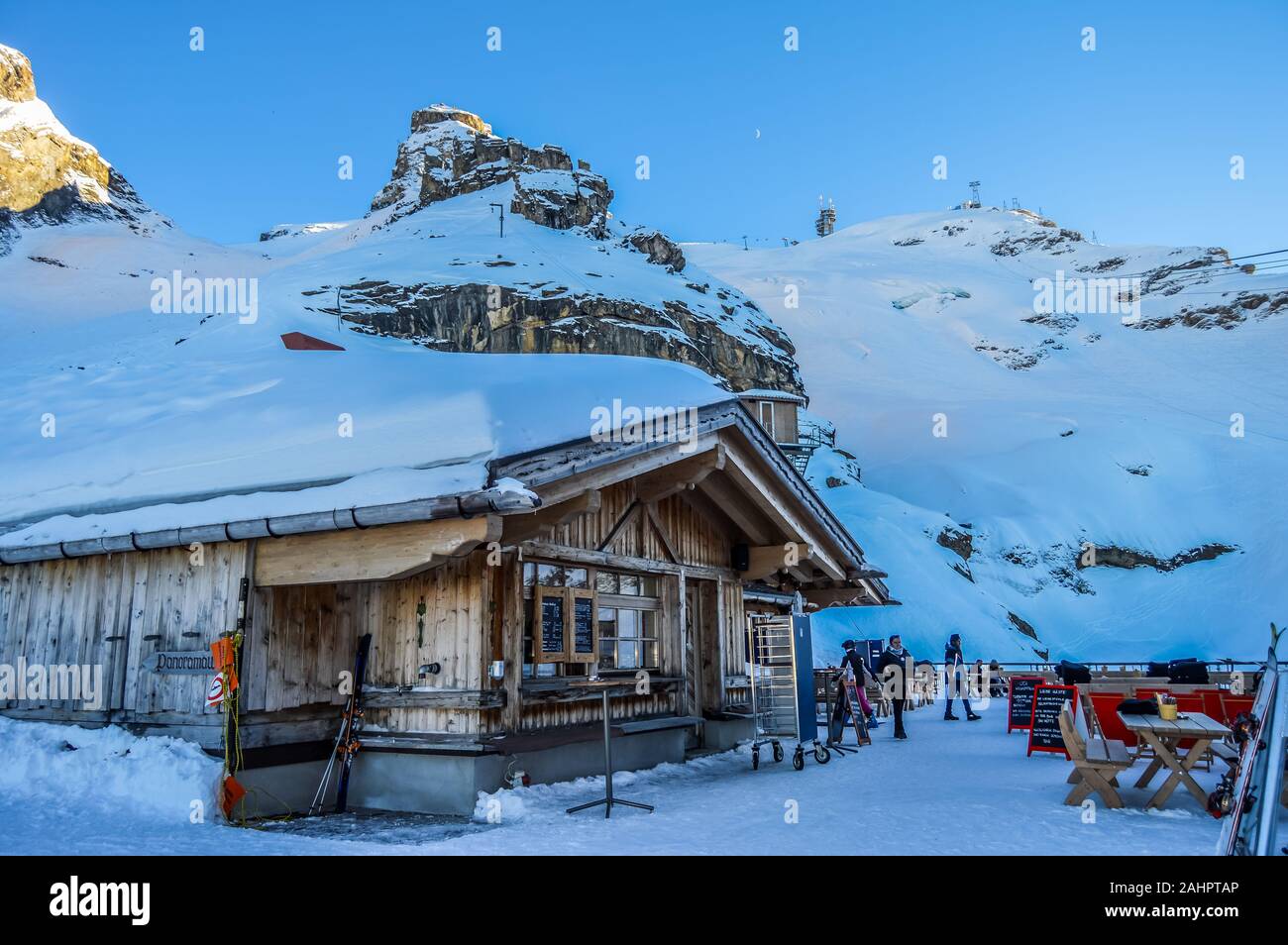Mount or Mt Titlis in Switzerland near Engelberg Stock Photo - Alamy