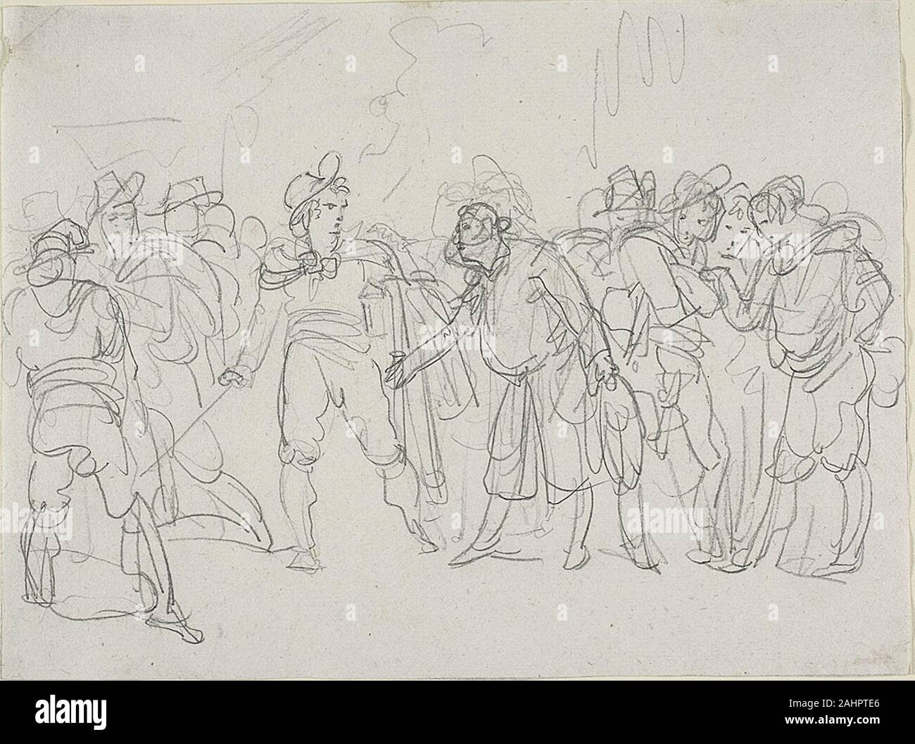 Bartolomeo Pinelli. Study for Meo Patacca. 1801–1823. Italy. Graphite ...