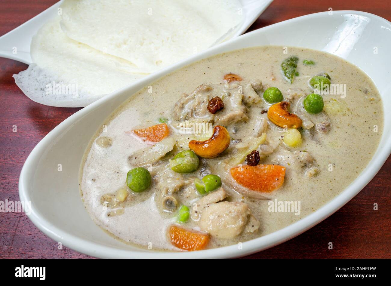 Traditional Chicken Stew in Kerala Style with cashew and vegetables ...