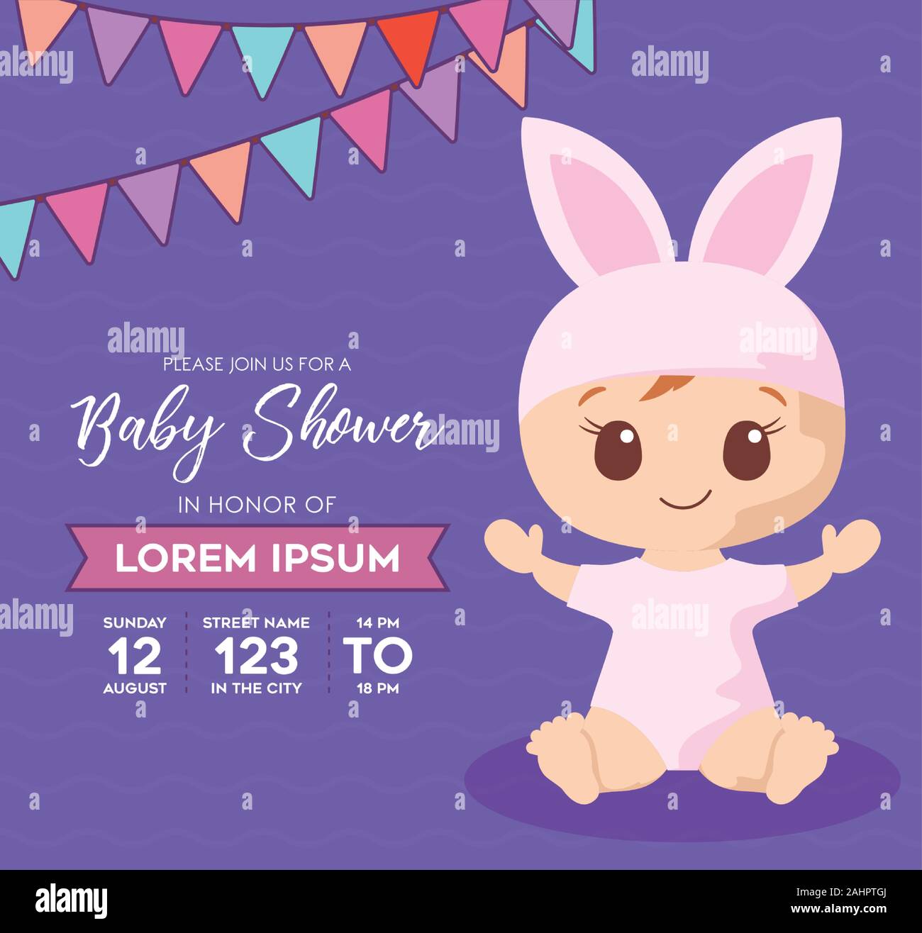 baby cartoon design, Baby shower invitation party card and decoration ...
