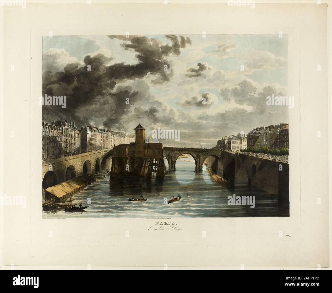 John Gendall (Engraver). Paris, Le Pont-au-Change. 1810–1865. England ...