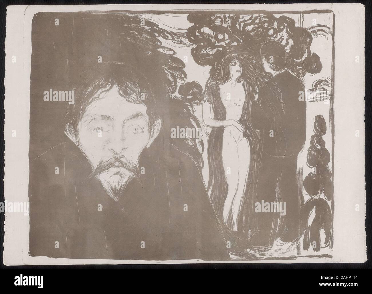 Edvard Munch. Jealousy. 1896. Norway. Lithograph in greyish-brown ink ...