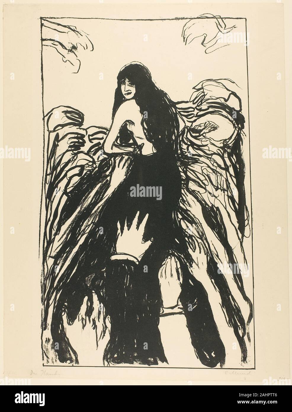 Edvard Munch. The Hands. 1895. Norway. Lithograph in black on cream ...