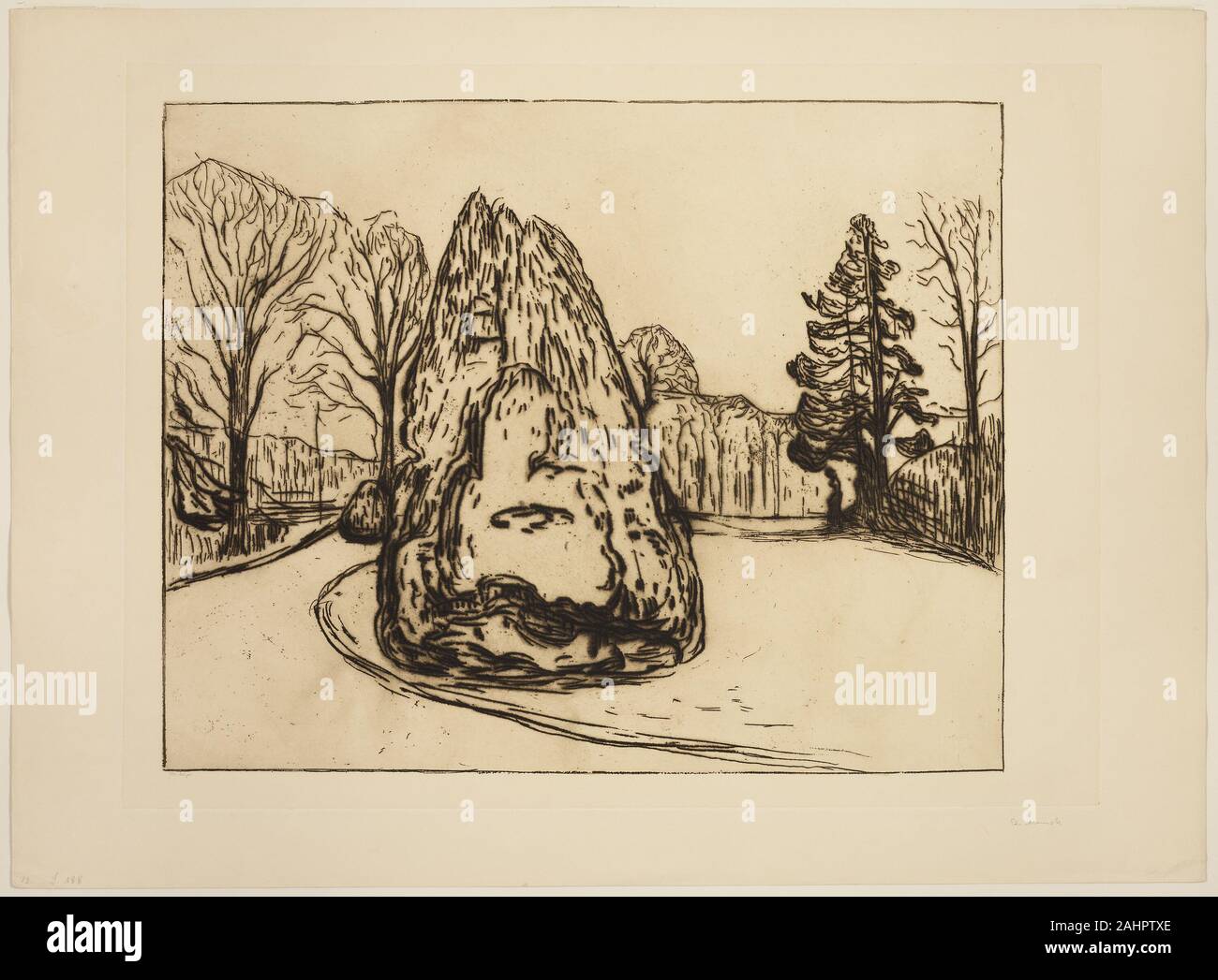 Edvard Munch. The Garden. 1902. Norway. Etching on paper Stock Photo ...