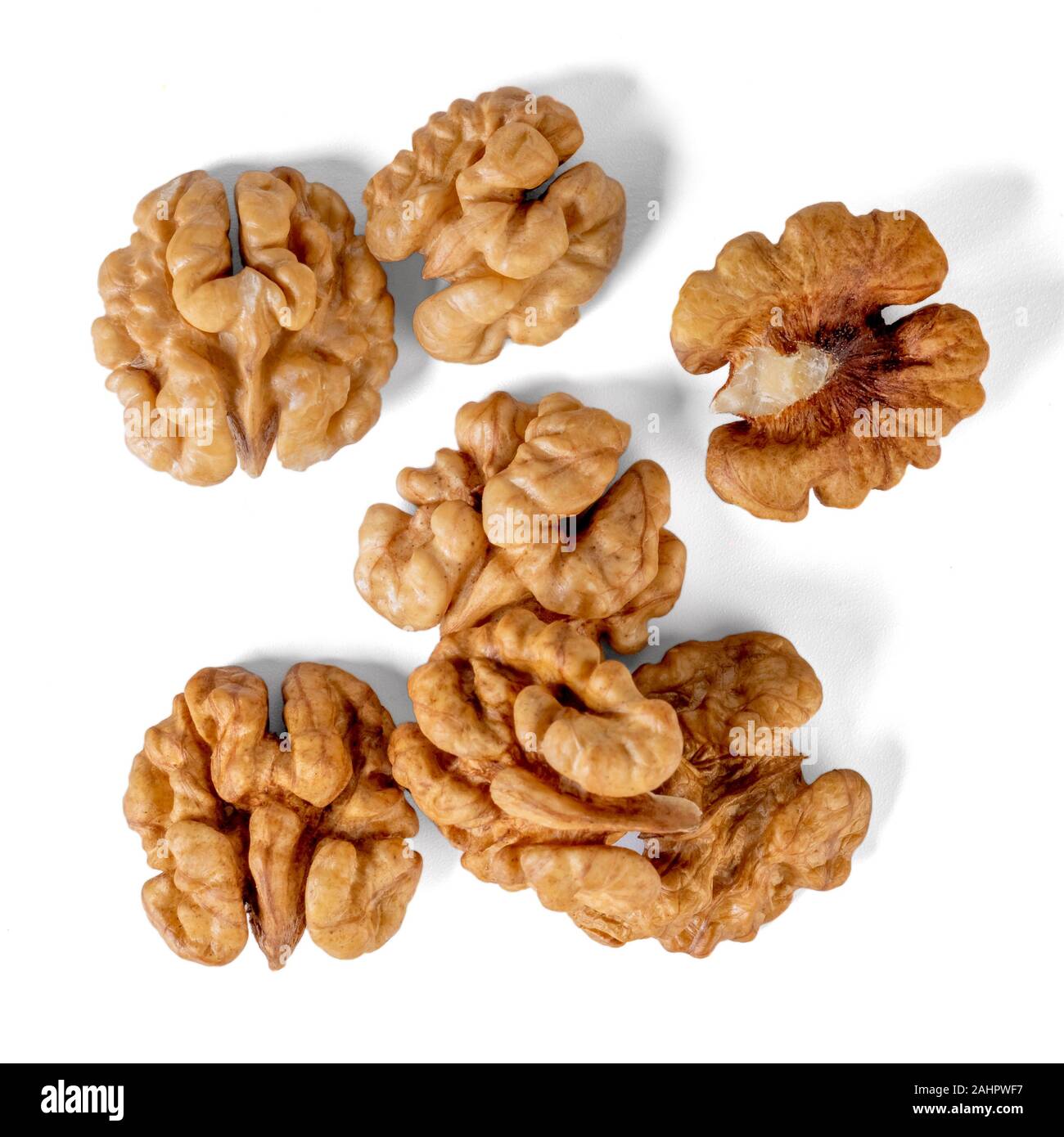 Walnut kernel isolated on white background. Food Stock Photo - Alamy