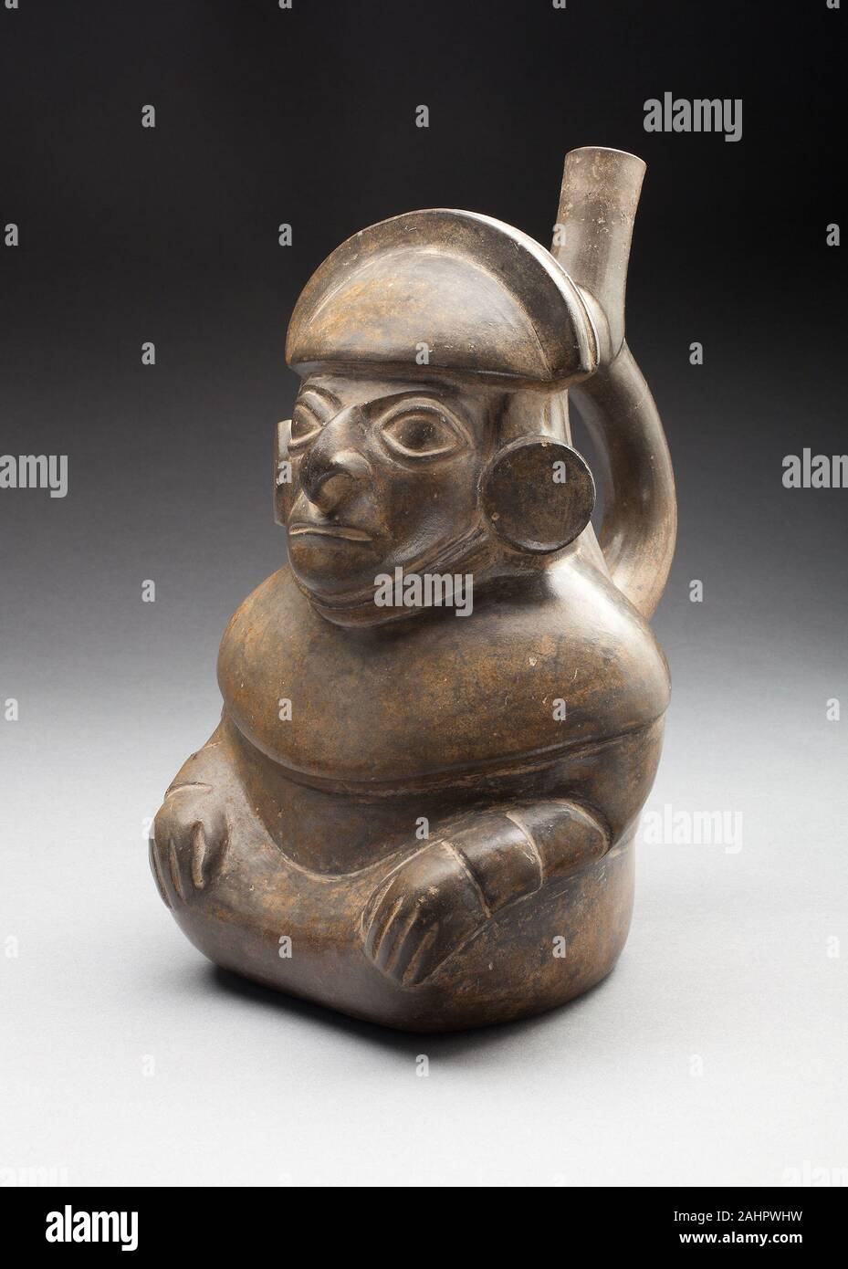 Moche. Figure of a Seated Official. 350 AD–450 AD. Peru. Ceramic Stock ...