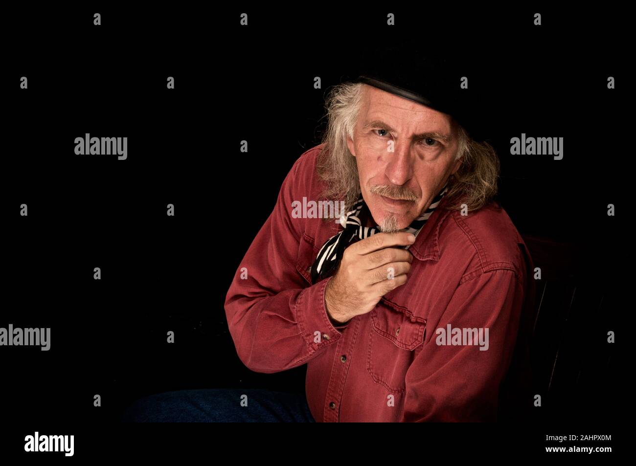 Man stroking beard portrait hi-res stock photography and images - Alamy