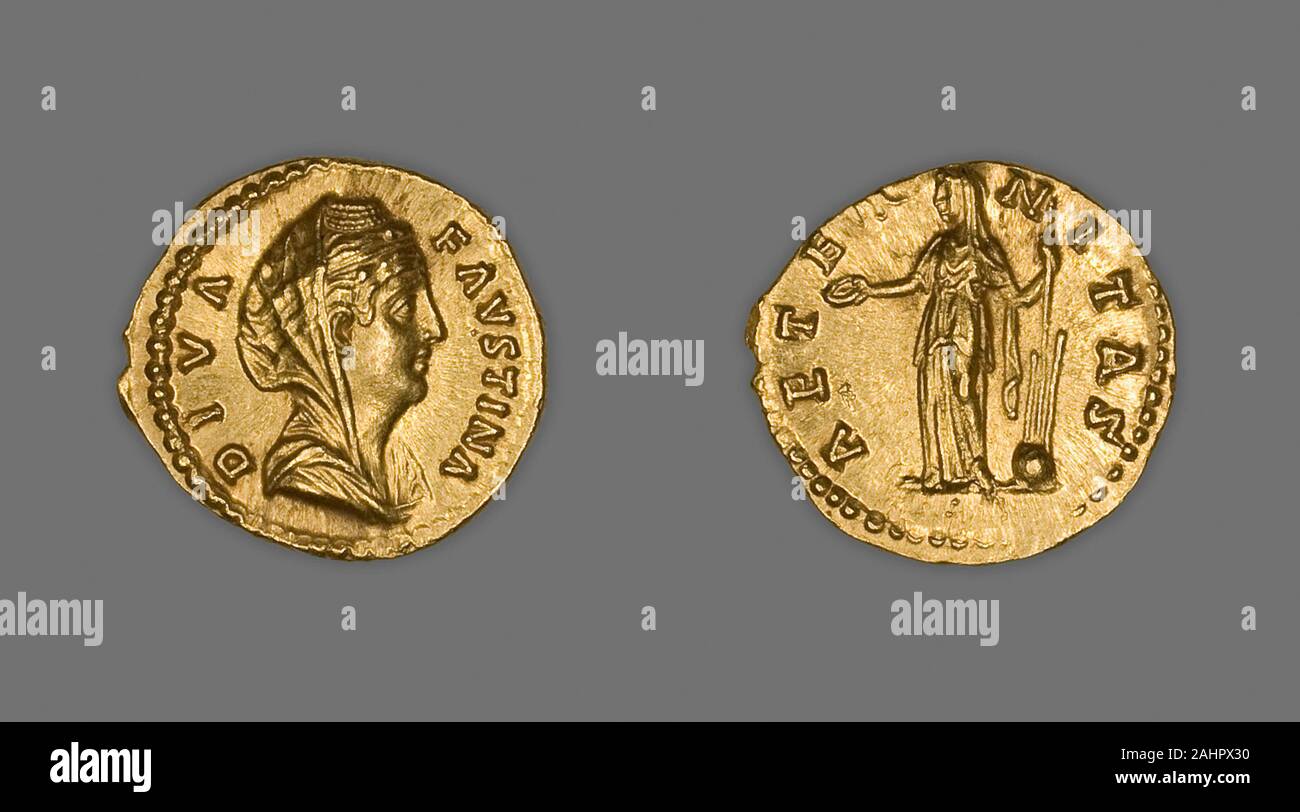 Ancient Roman. Aureus (Coin) Portraying Empress Faustina the Elder. 141 ...