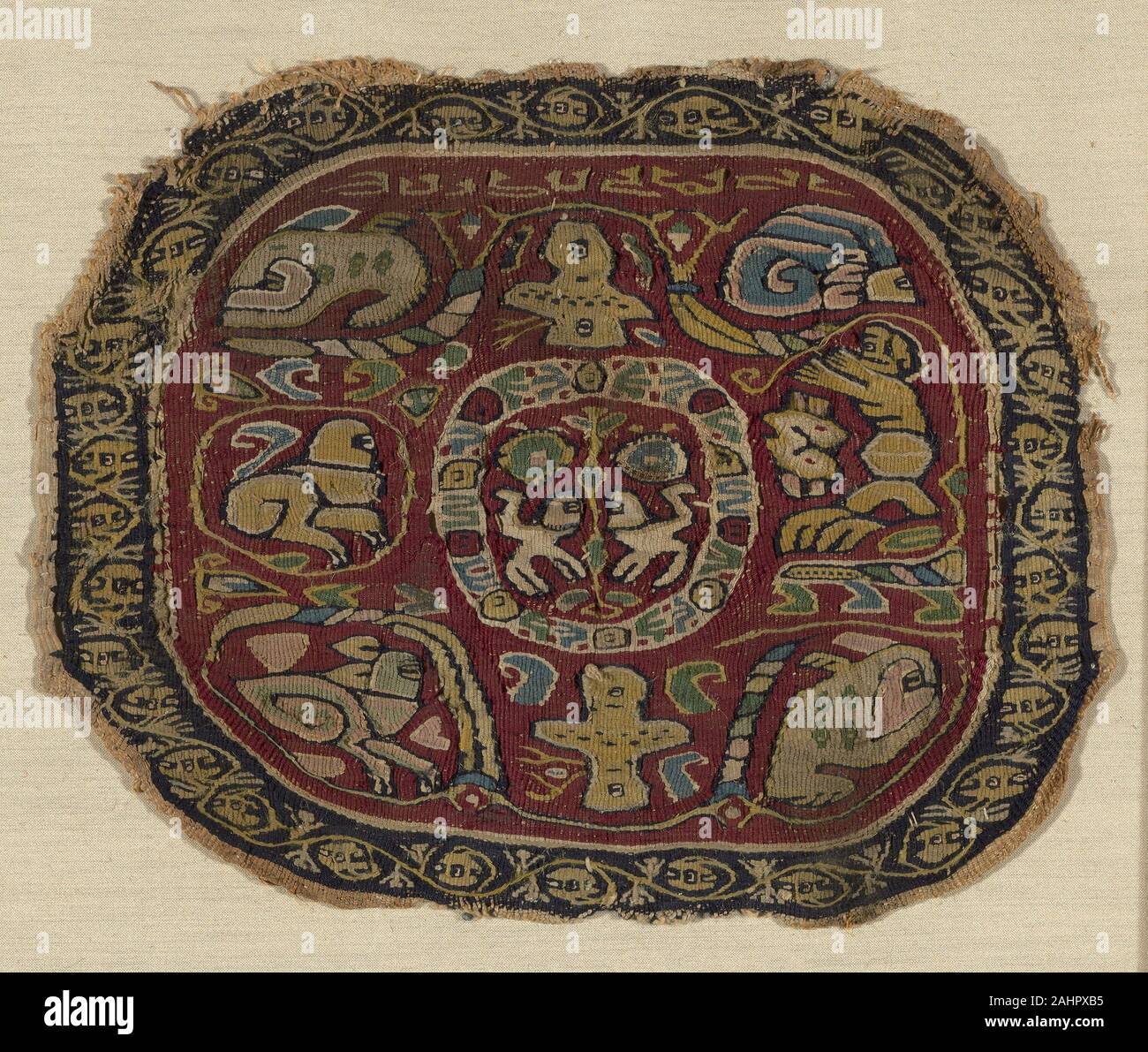 Coptic. Roundel. 601 AD–700 AD. Egypt. Wool and linen; slit tapestry ...