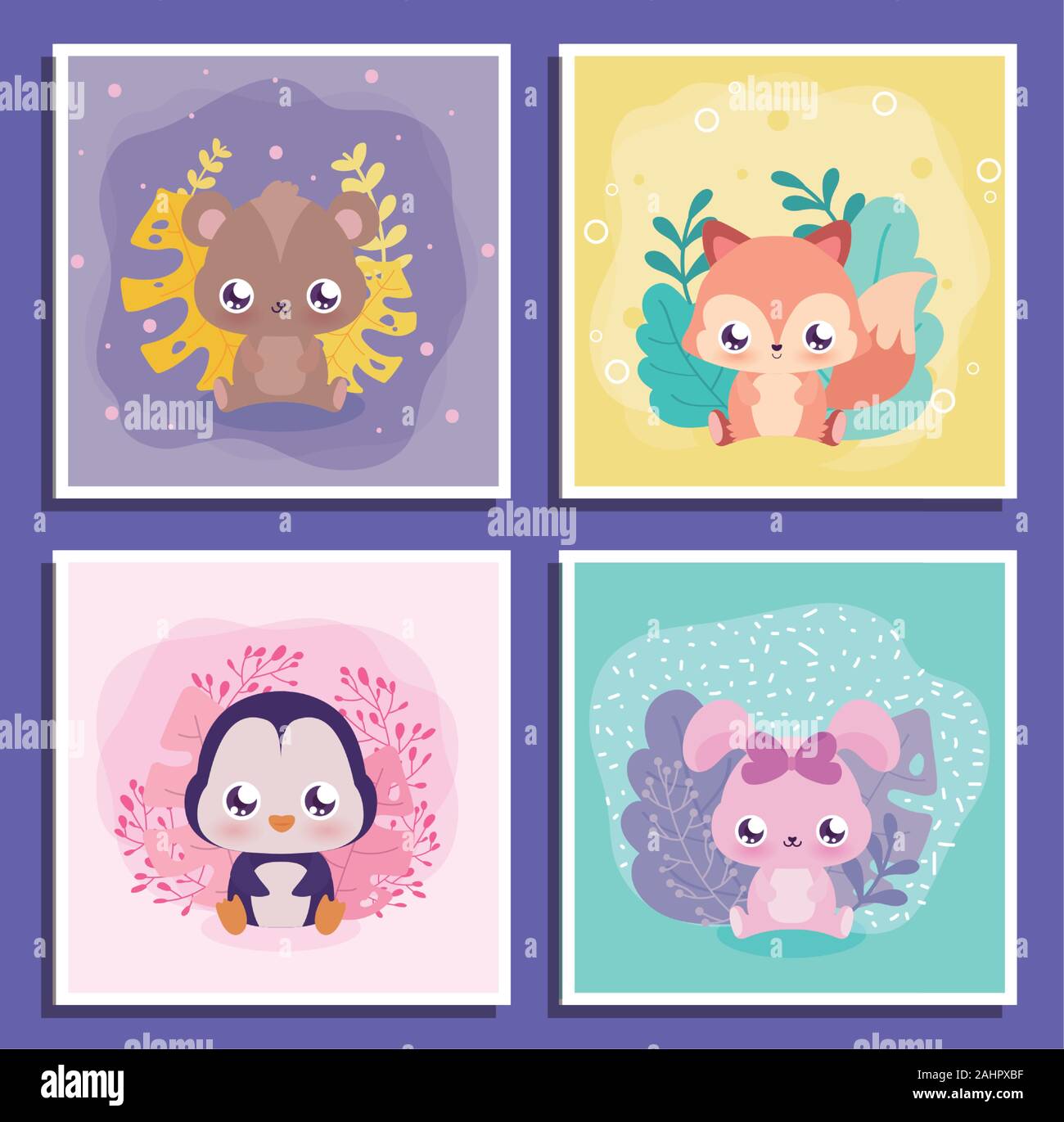 animals cartoons design, Kawaii expression cute character funny and ...