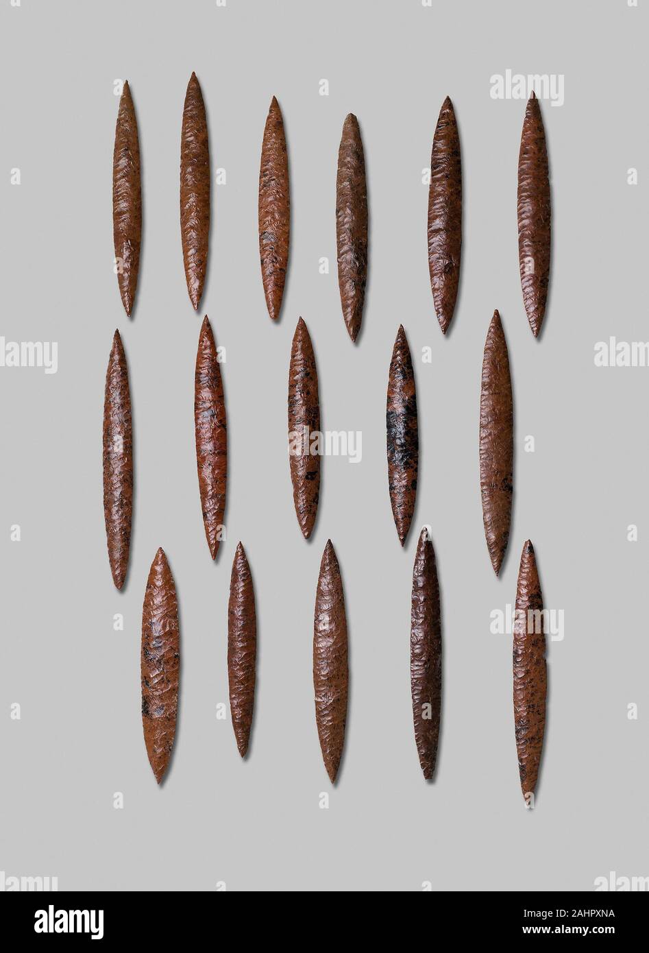 Colima. Ceremonial Blades. 1 AD–200 AD. Mexico, western. Red obsidian ...