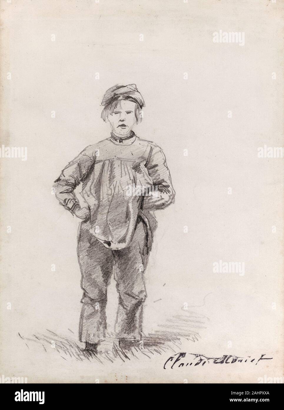 Claude Monet. Boy in the Country. 1857. France. Graphite, with touches ...