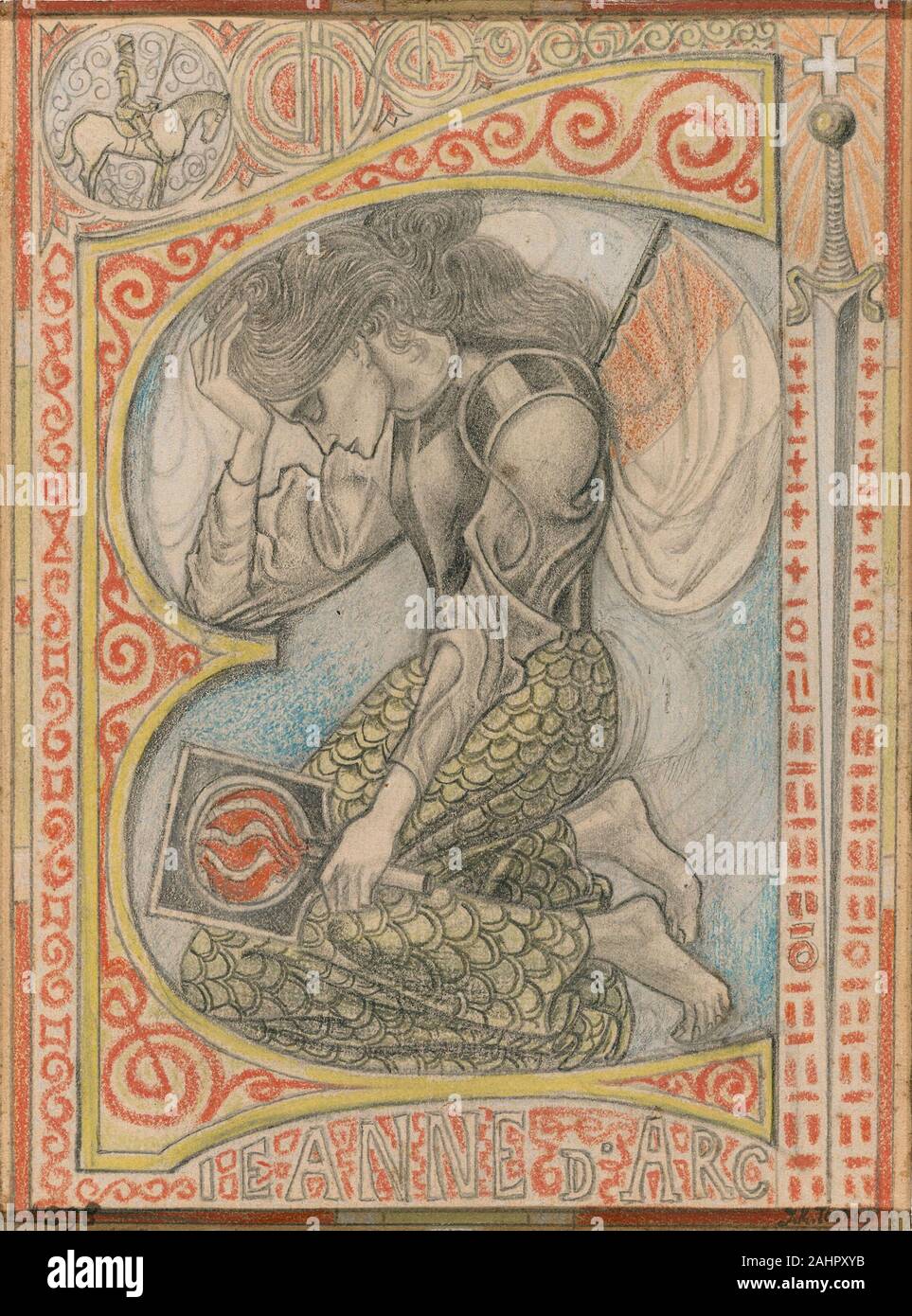 Jan Toorop. Joan of Arc. 1898. The Netherlands. Graphite and colored ...