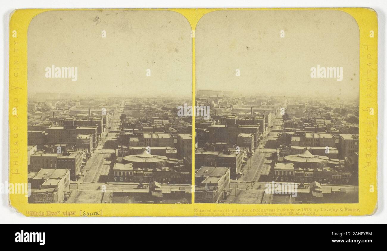 Lovejoy and Foster. Bird's Eye View (South). 1873. United States. Toned ...