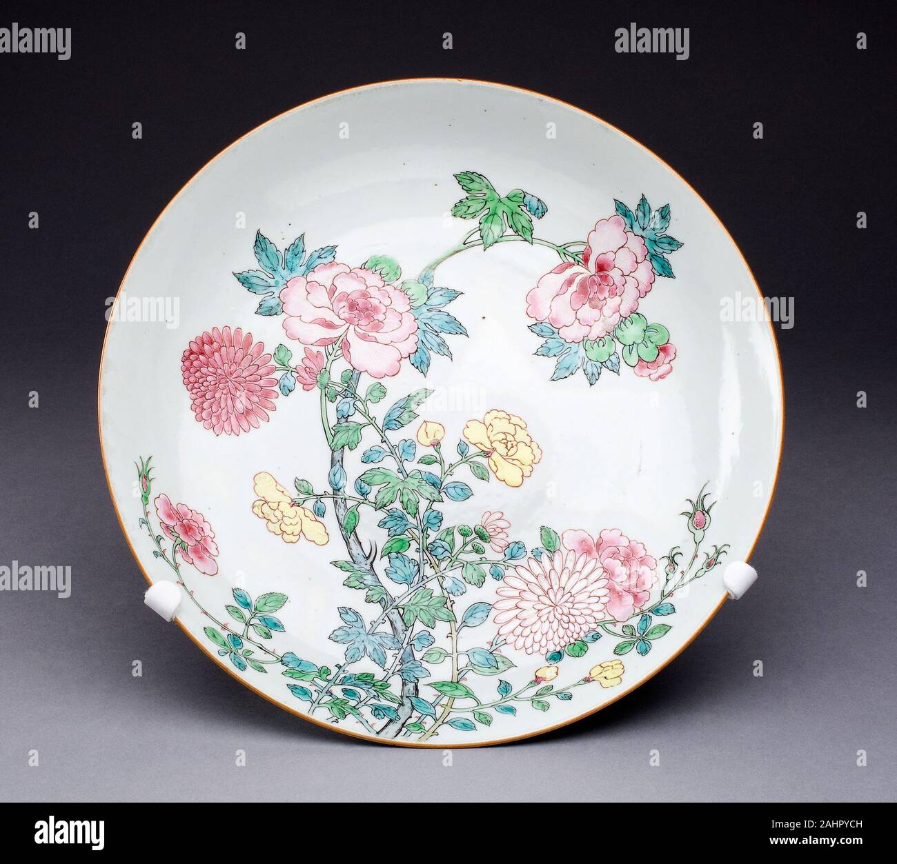 Dish. 1720–1730. China. Hard-paste porcelain and polychrome enamels ...