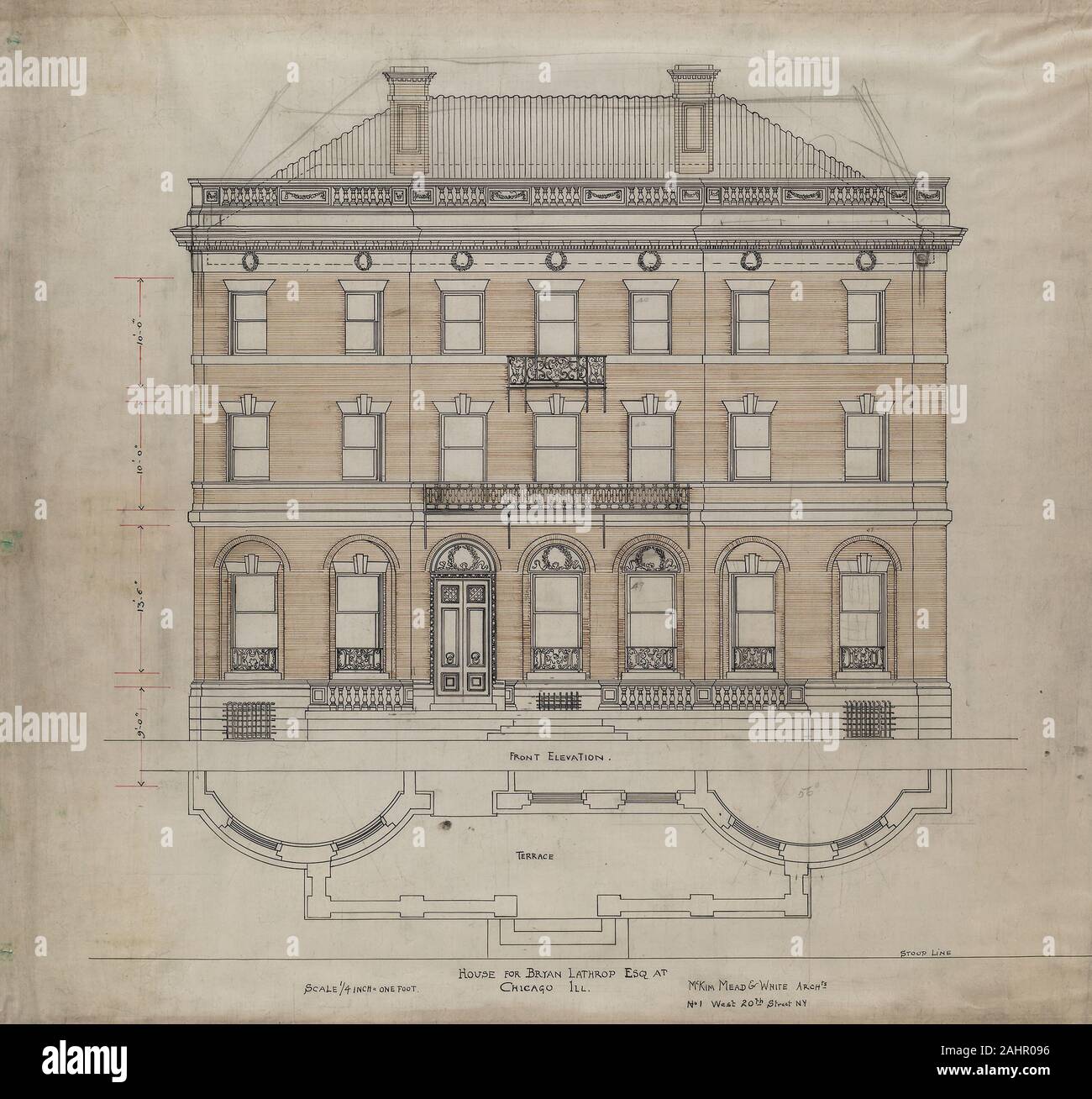 McKim, Mead & White (Architect). Bryan Lathrop House, Chicago, Illinois ...