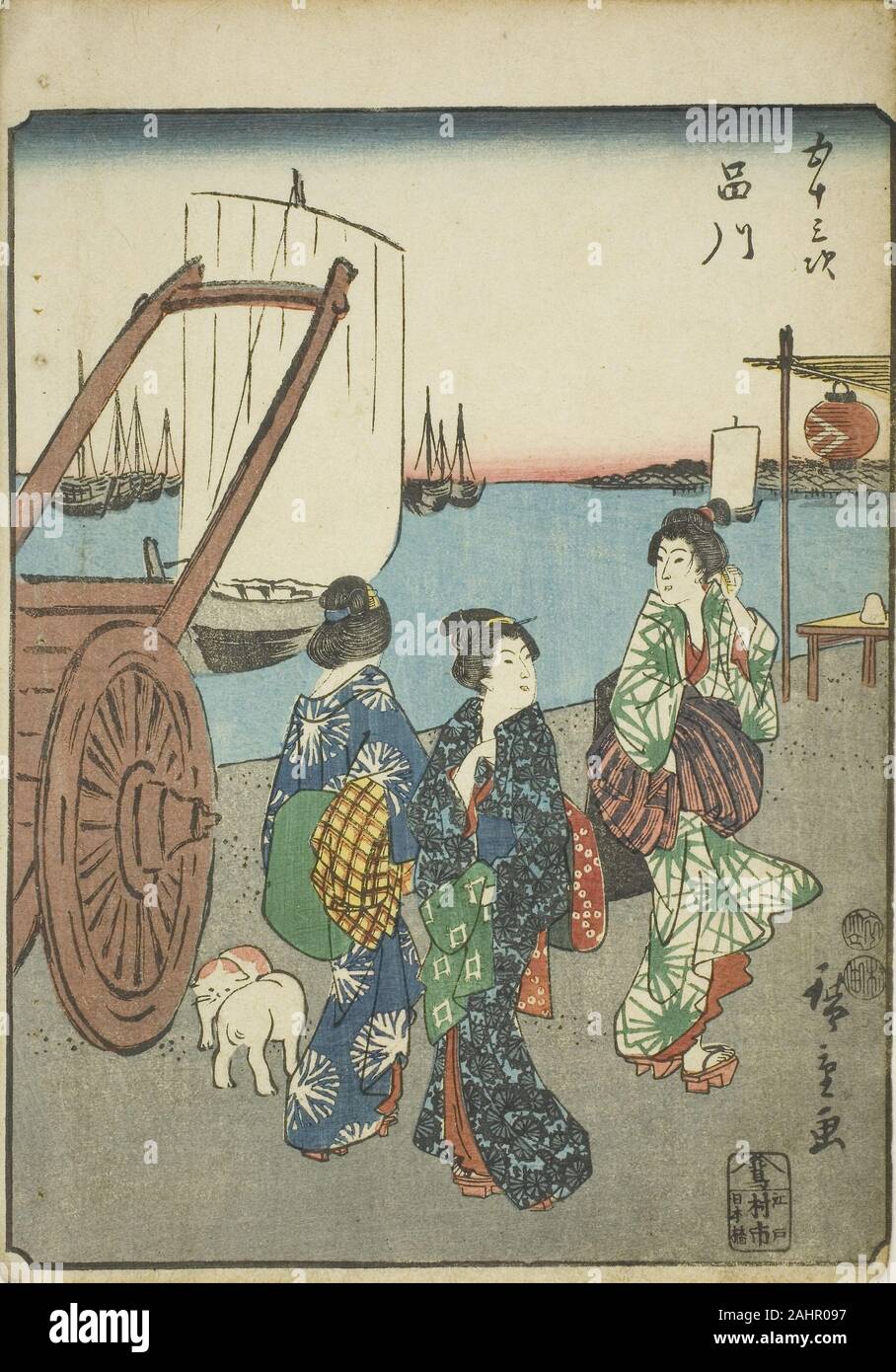 Utagawa Hiroshige. Shinagawa, from the series Fifty-three Stations [of ...