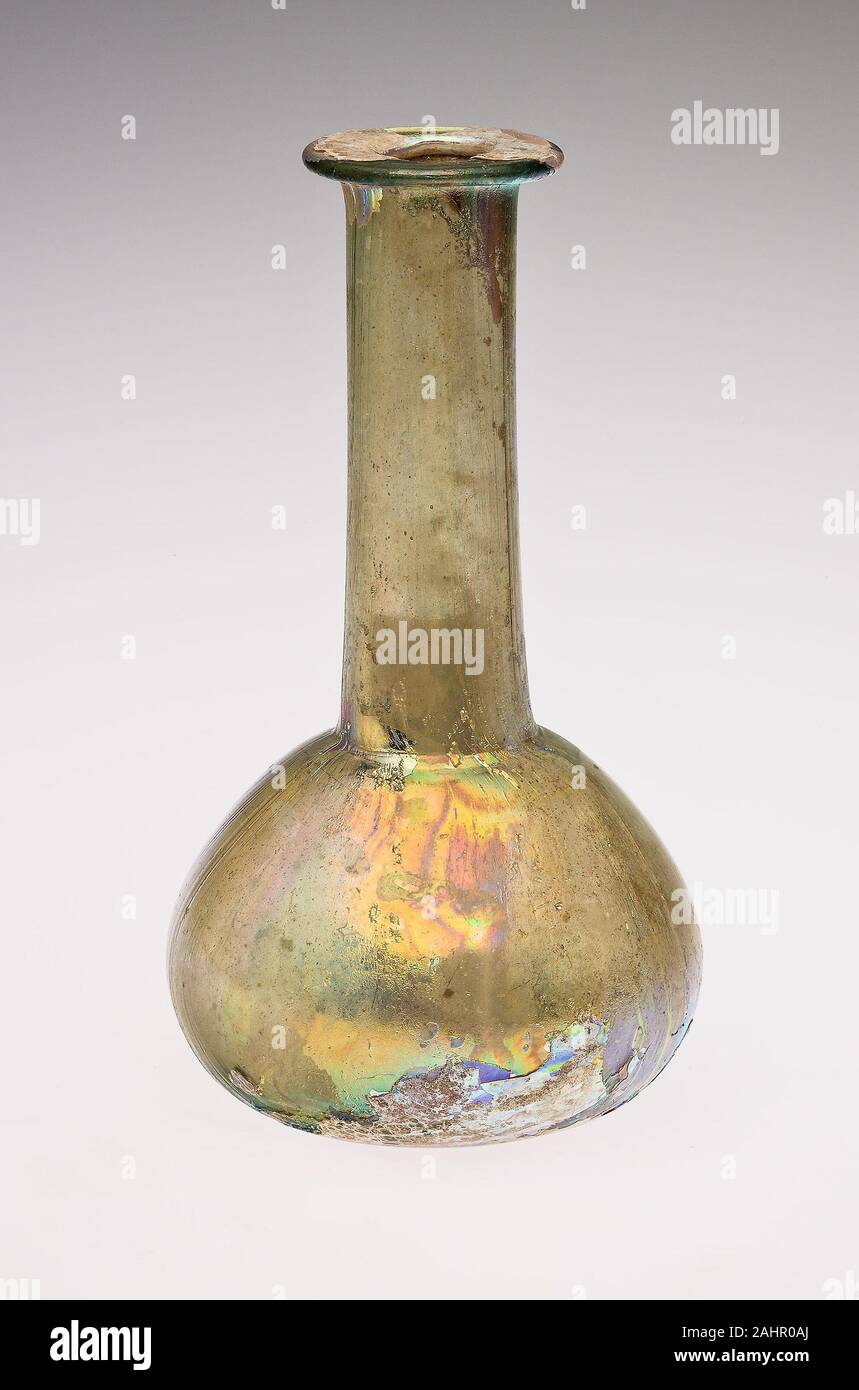 Ancient Roman. Bottle. 101 AD–300 AD. Roman Empire. Glass, core-formed ...