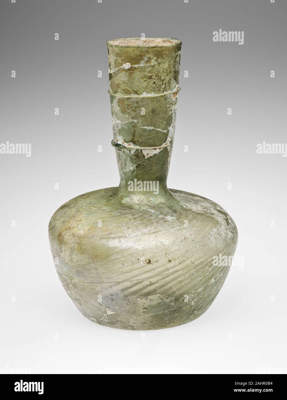 Ancient Roman. Bottle. 250 AD–500 AD. Roman Empire. Glass, mold-blown ...