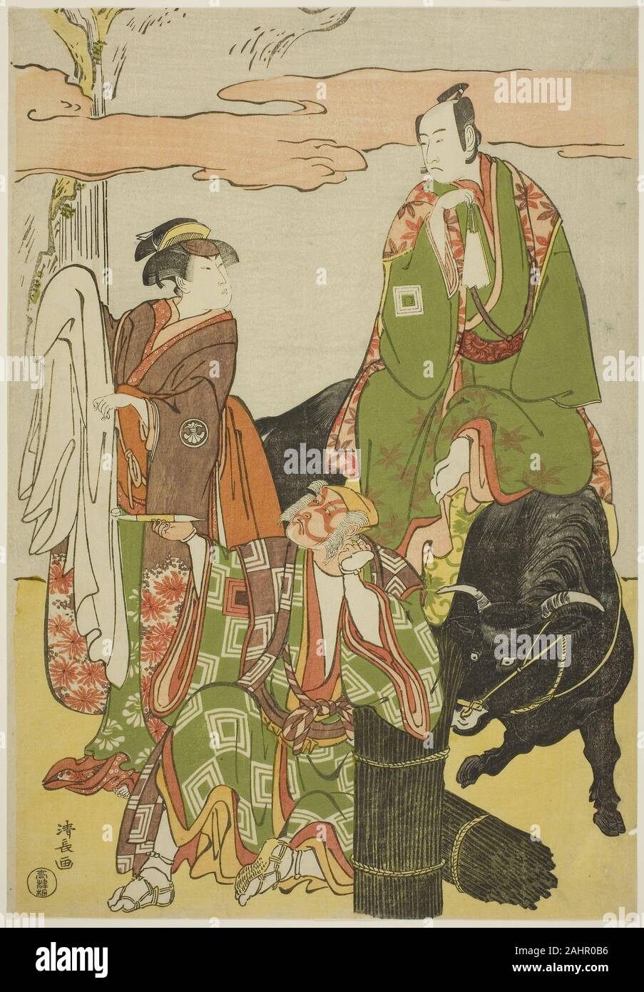 Torii Kiyonaga. The Actors Ichikawa Monnosuke II as Miyukinosuke ...