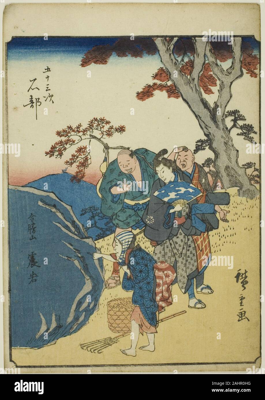 Utagawa Hiroshige. Ishibe, from the series Fifty-three Stations [of the ...