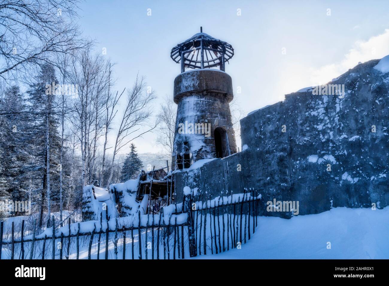 Snow-covered trees in harbin china during winter Stock Photo - Alamy